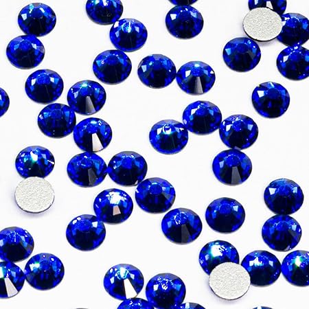 Amazon.com: Royal Blue Nail Rhinestones 1440pcs SS20 Bulk Sapphire Nail ...