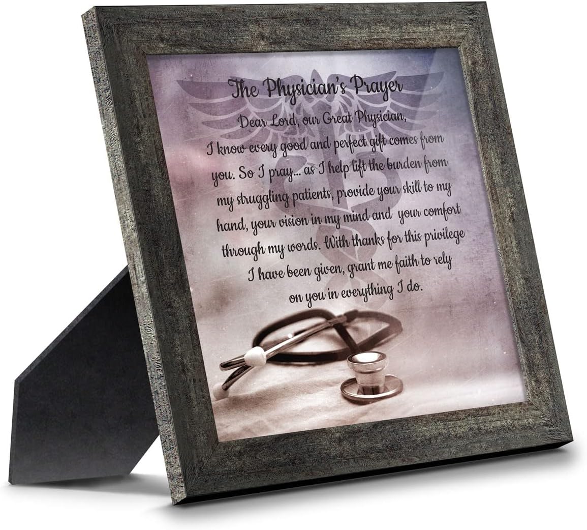 Amazon.com: Crossroads Home Décor Prayer for Doctor Picture Frame ...
