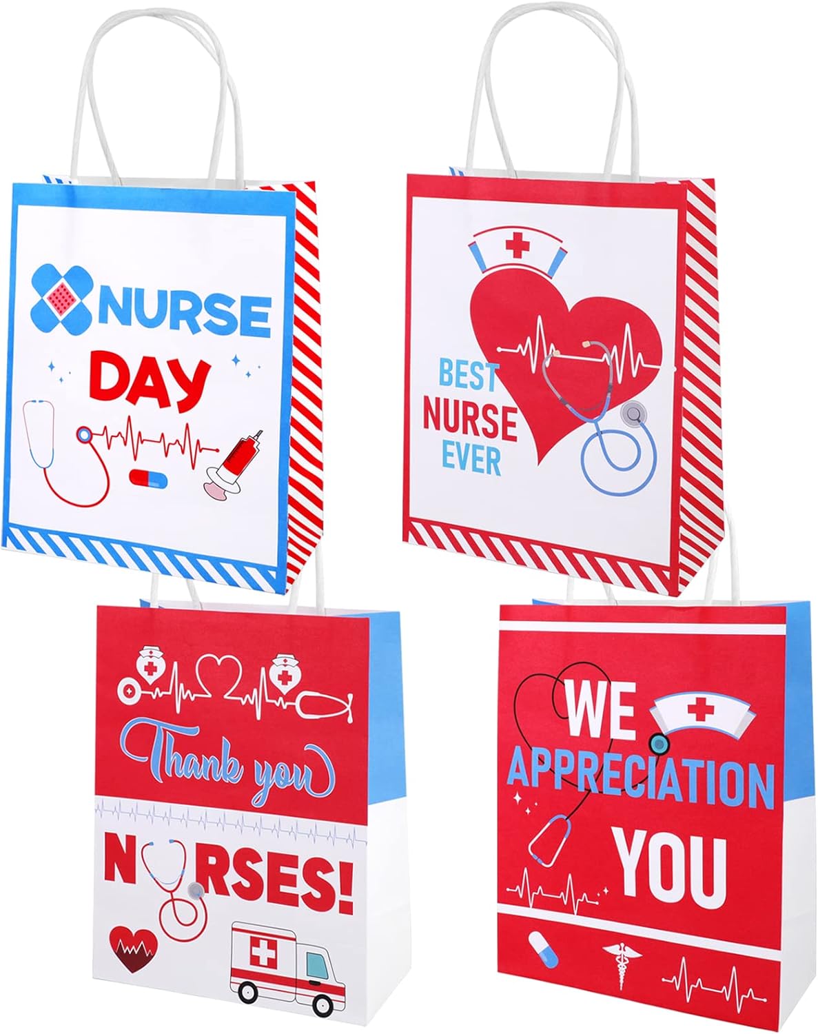 Amazon.com: HOWAF 12pcs Nurse Day Party Favors Gift Bags, Thank You ...