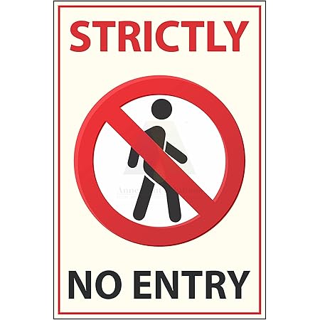Anne Print Solutions® No Entry Authorized Person Only Stickers for Door ...