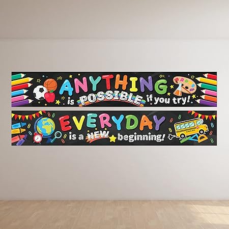 Amazon.com: Sproutbrite Classroom Decorations - Reading Banner and ...