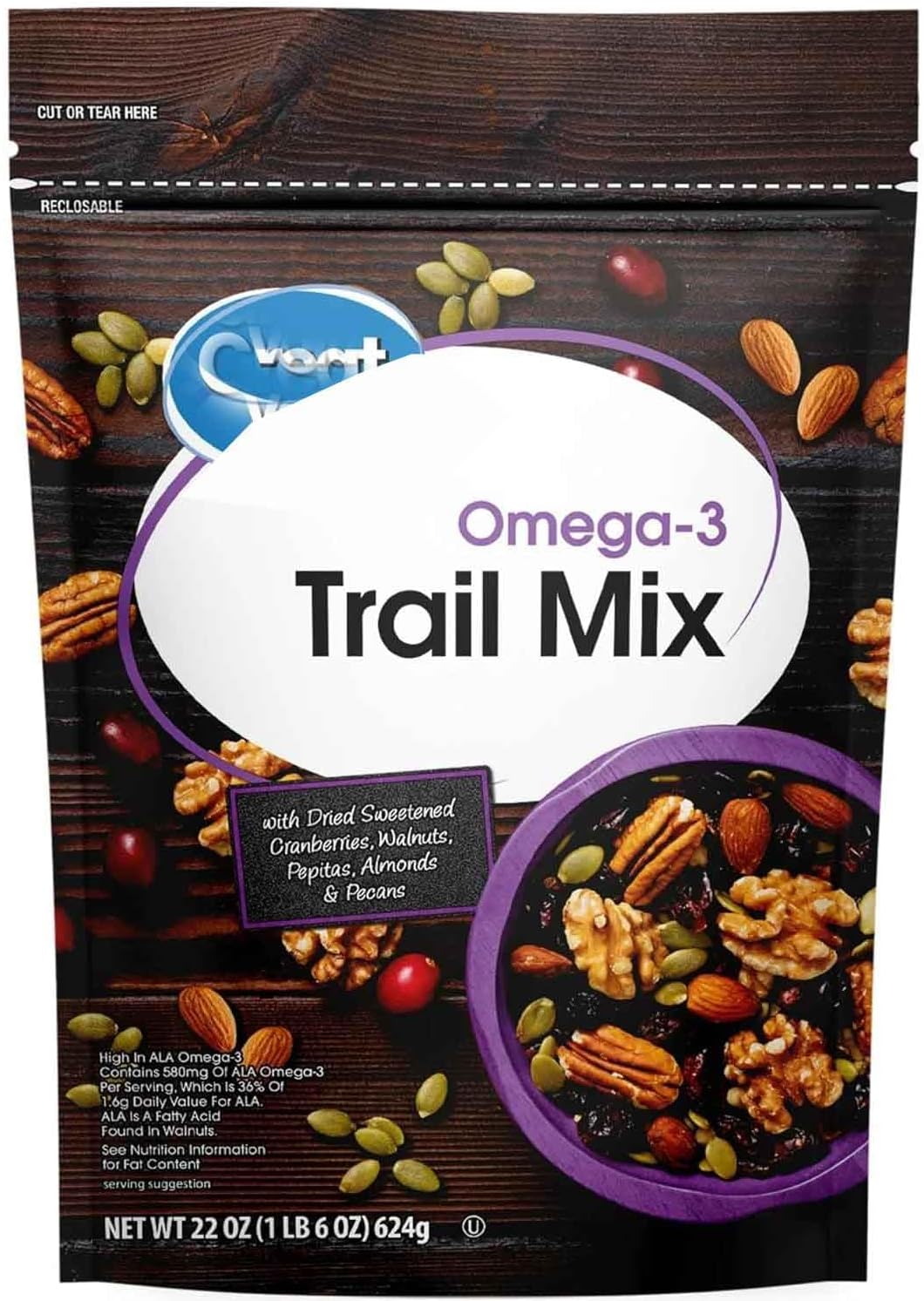 Amazon.com: GV Omega 3 Nut Trail Mix: Cranberries, Pumpkin Seeds ...