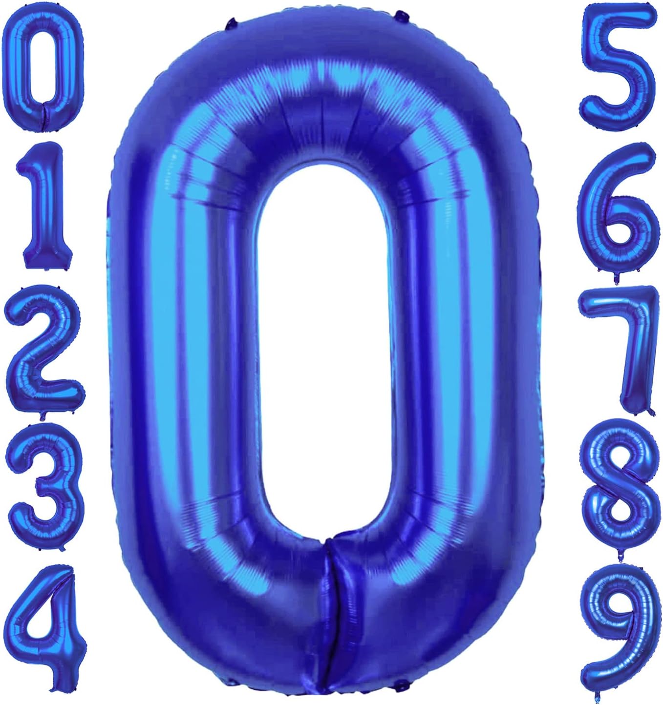 Amazon.com: Giant 40 Inch Blue Number 0 Balloon, GINZU Large Digit 0 ...