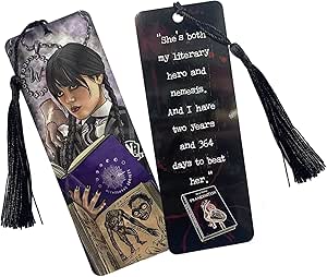 Wednesday Addams Double Sided Bookmark, Bookmarks to Mark Reading ...