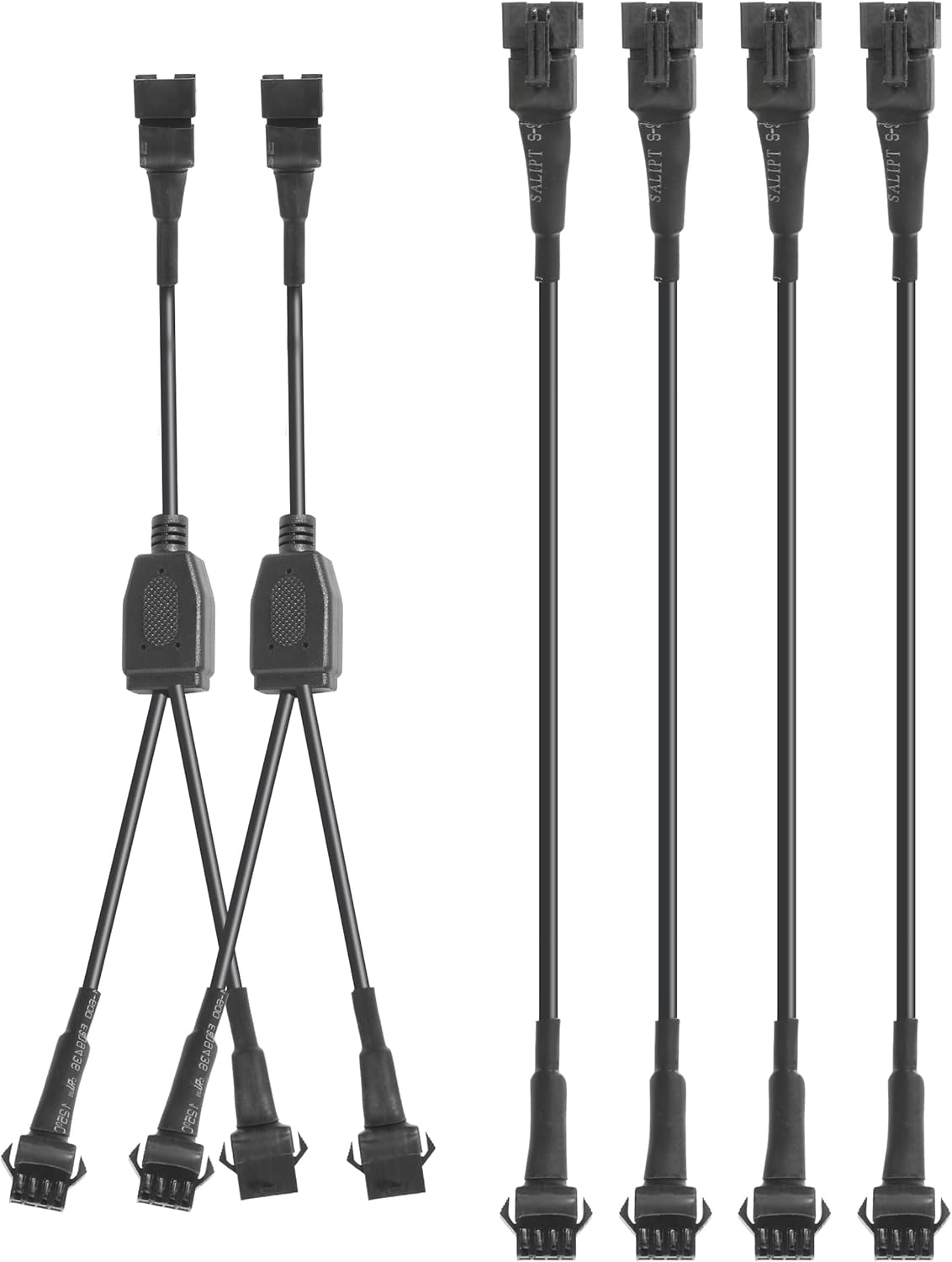 Amazon.com: RACOONA 4pcs 39.4" Extension Cords and 2pcs 2-Way Splitters ...