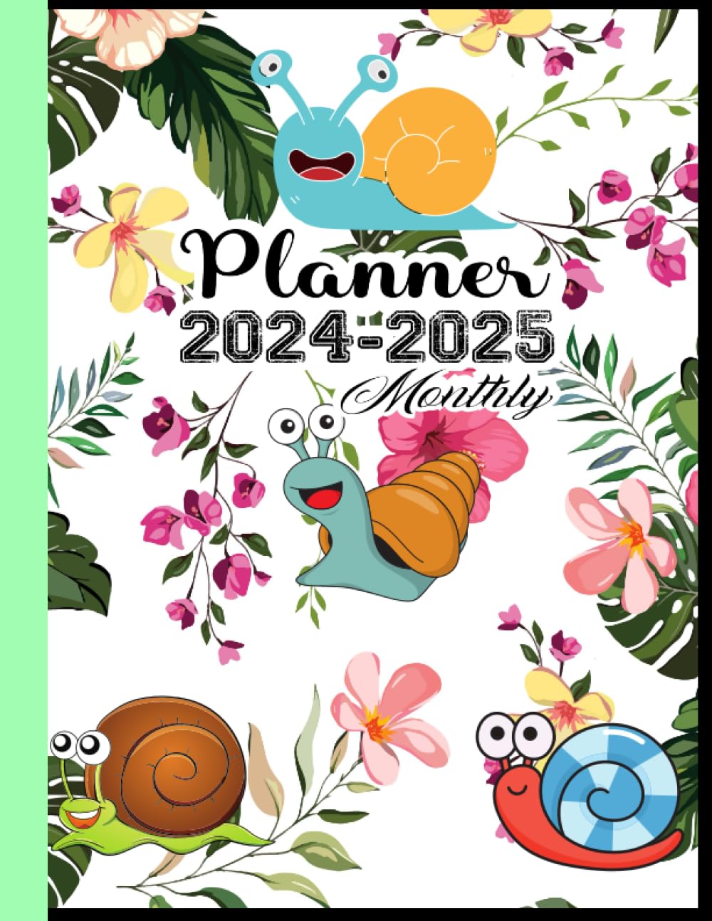 Snail Gift: Snails Pattern Monthly Planners: Two (2) Years Monthly ...
