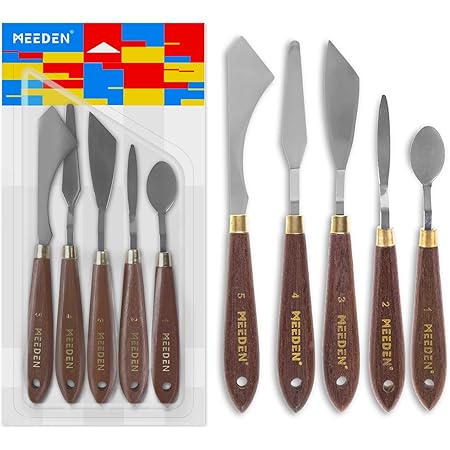 Amazon.com: U.S. Art Supply 5-Piece Artist Stainless Steel Palette ...