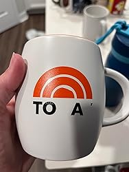 Amazon.com: TODAY Logo Ceramic Mug, White with Orange Interior 15 oz ...