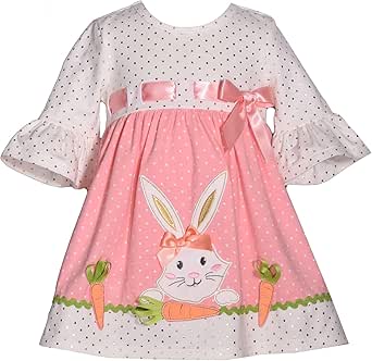 Amazon.com: Bonnie Jean Girl's Easter Dress - Pink Bunny Dress for Baby ...