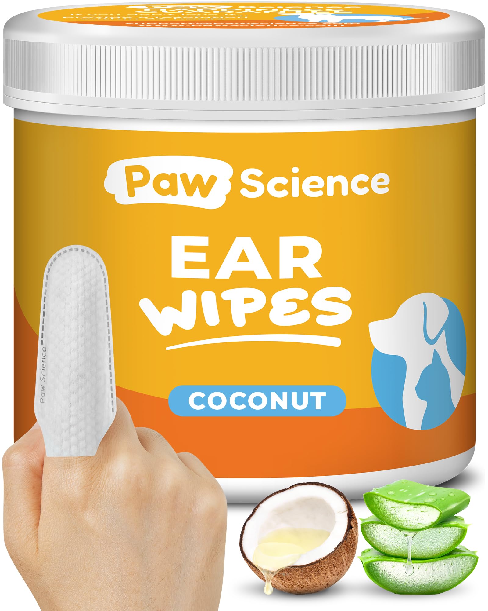 Amazon.com : Paw Science Dog Ear Cleaner Wipes – Finger Wipes for Dogs ...