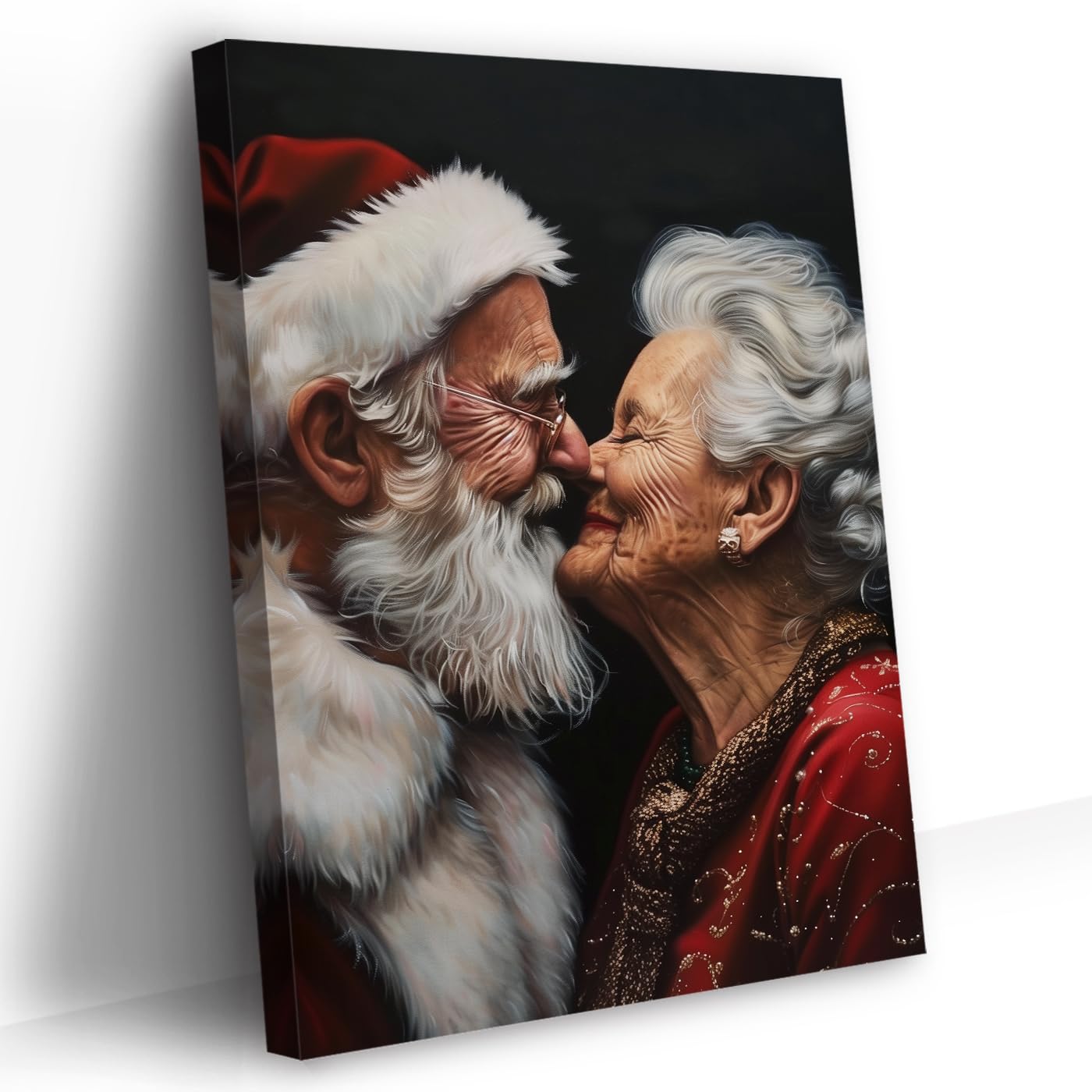 Amazon.com: PBXBJY Santa Claus Canvas Wall Art Christmas Painting ...