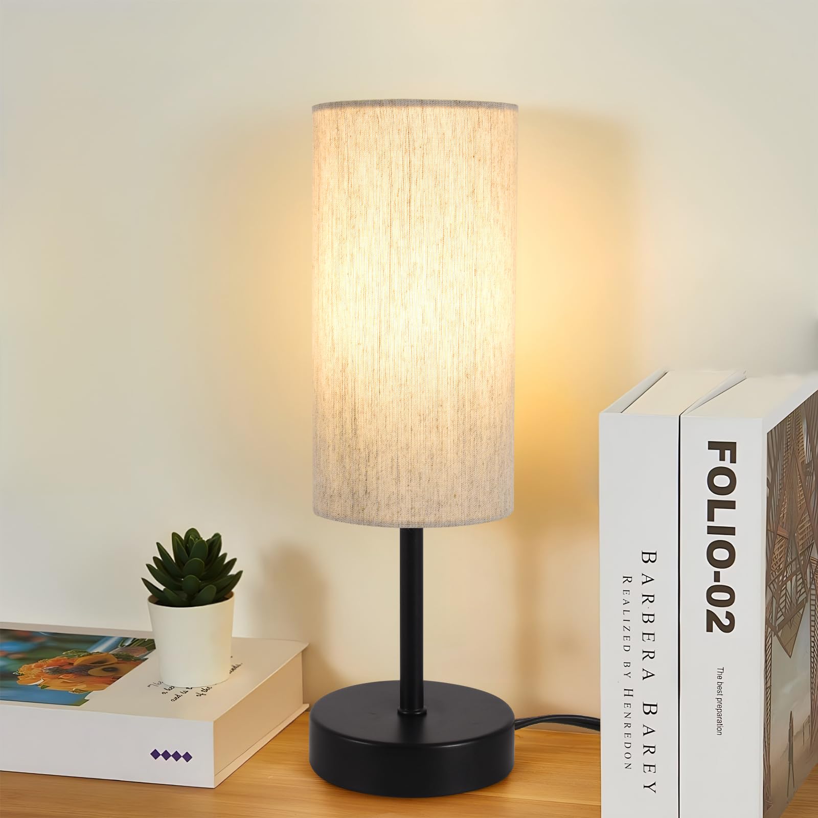 Small Table Lamp, Bedside Table Lamp for Bedroom, Lamp for Nightstand ...