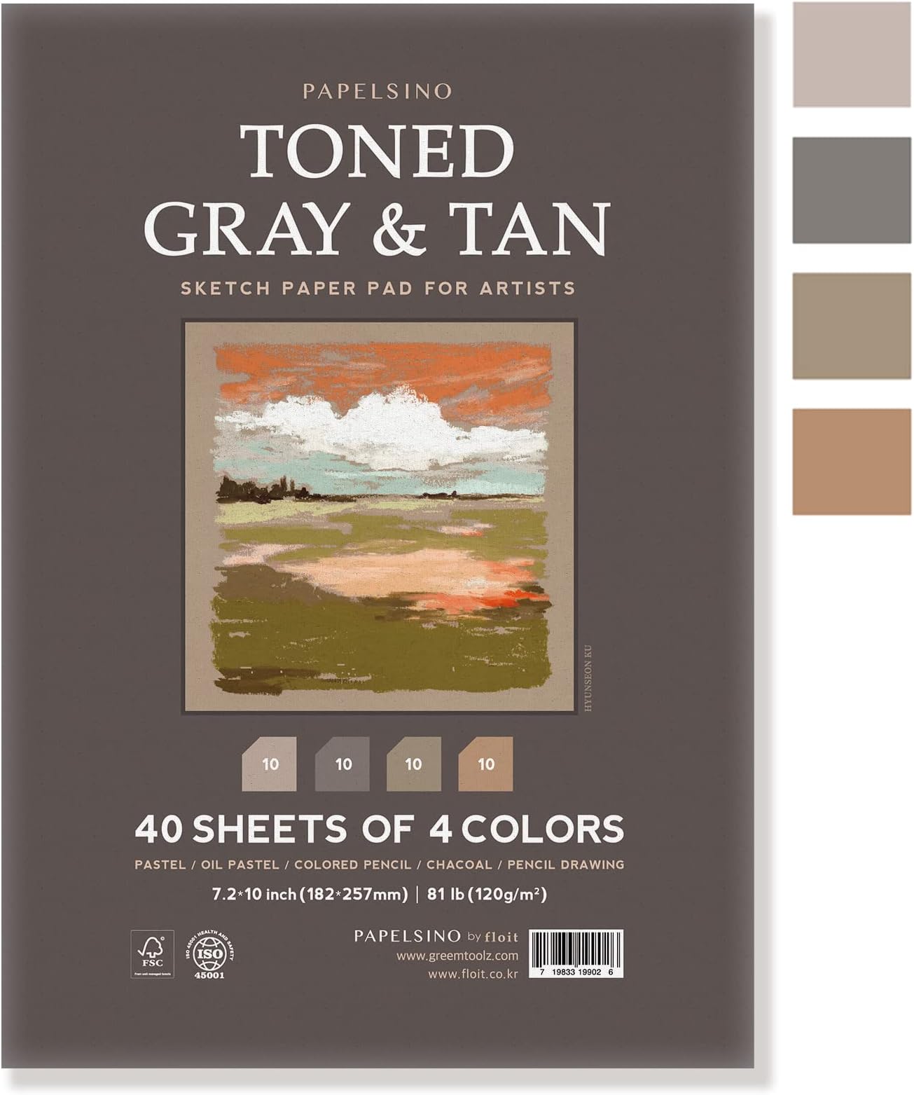 Amazon.com: Sax Gray Drawing Paper, 80 lb., 12 x 18 Inches, Pearl Gray ...
