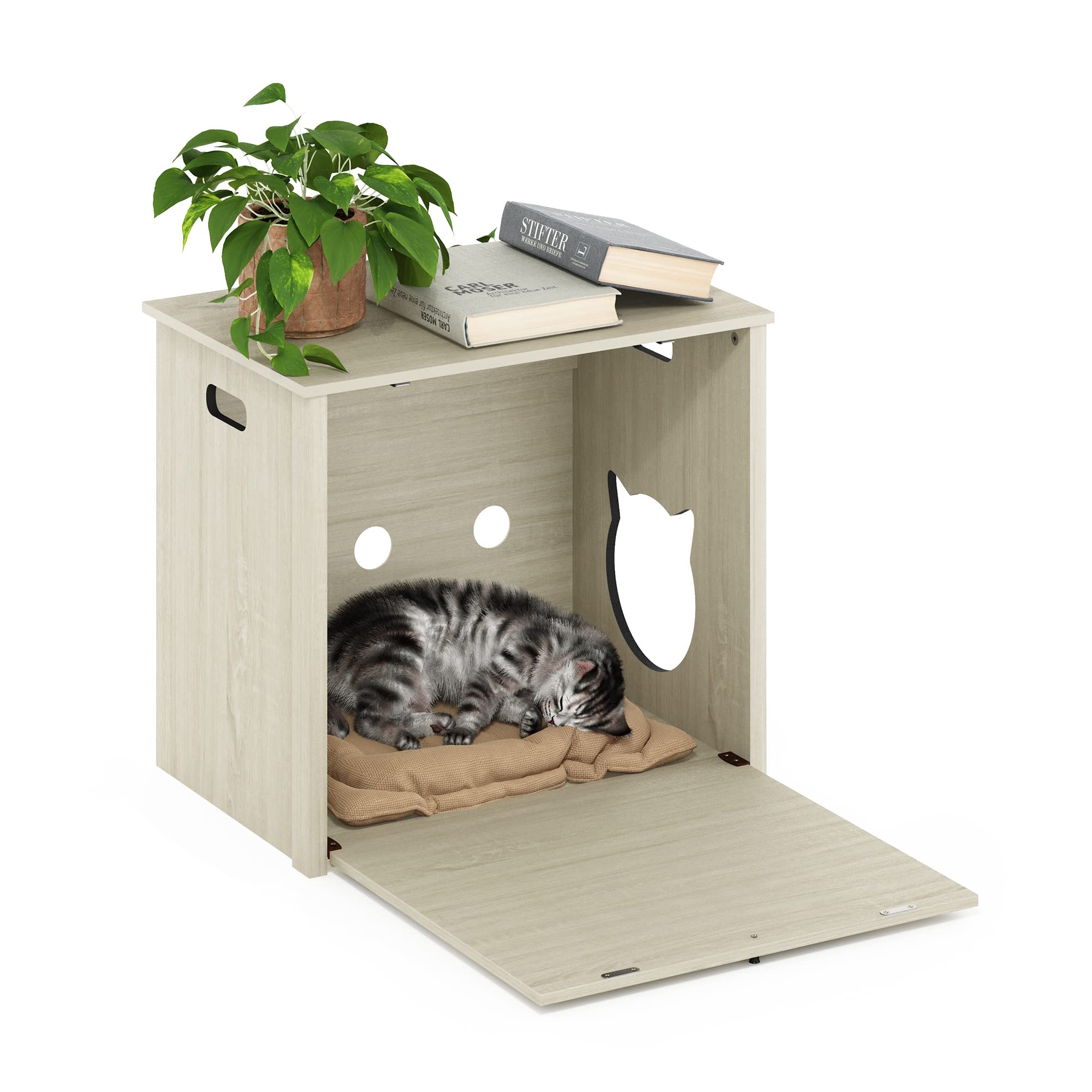 Snapklik.com : Furinno Peli Small Cat Litter Box Enclosure