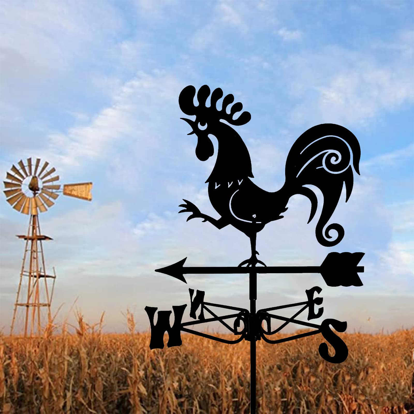Weathervanes For Garden TOPCHANCES Outdoor Wind Vane Weather Vane Retro ...