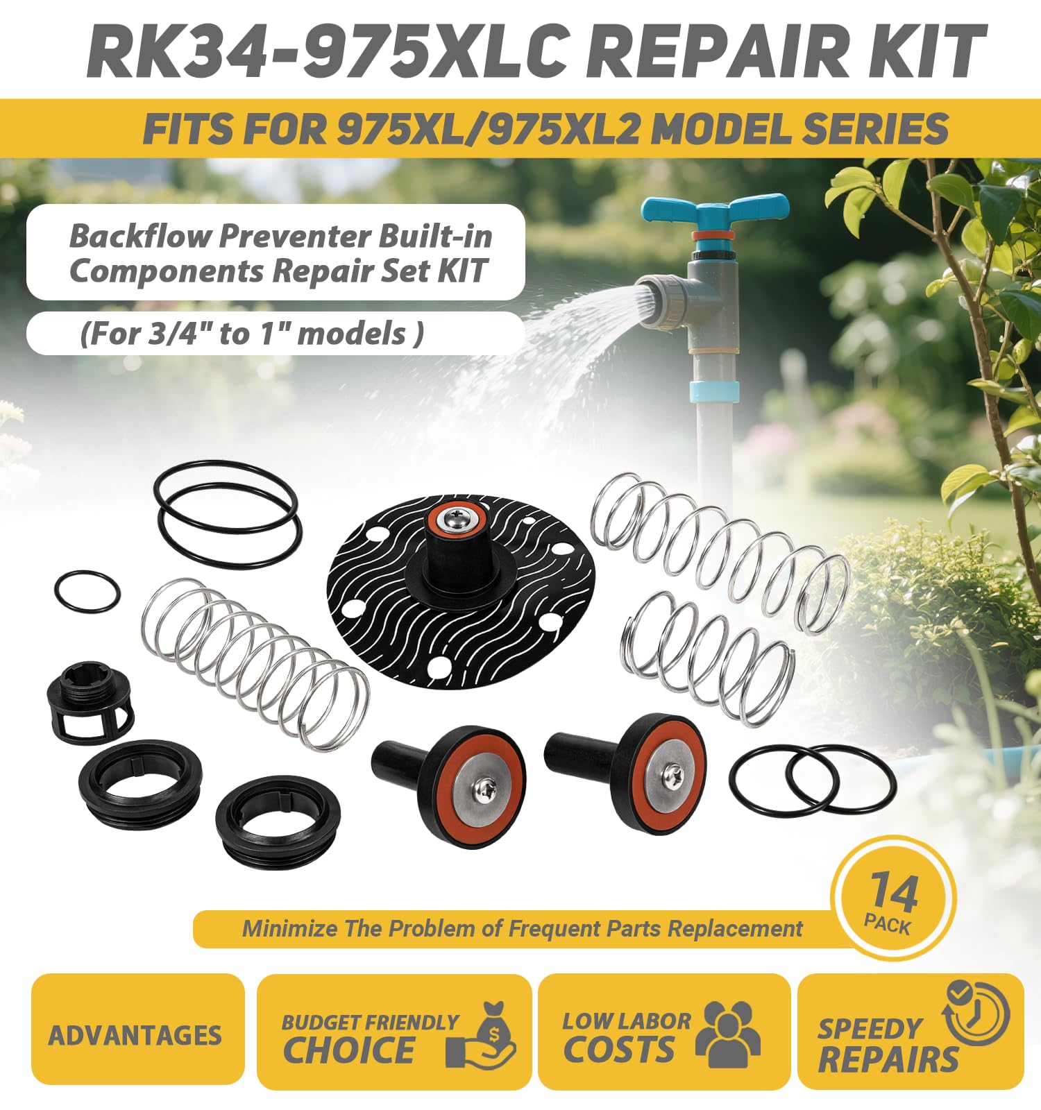 Wilkins Backflow Replacement Parts Zurn Wilkins RK34 975XLR Backflow