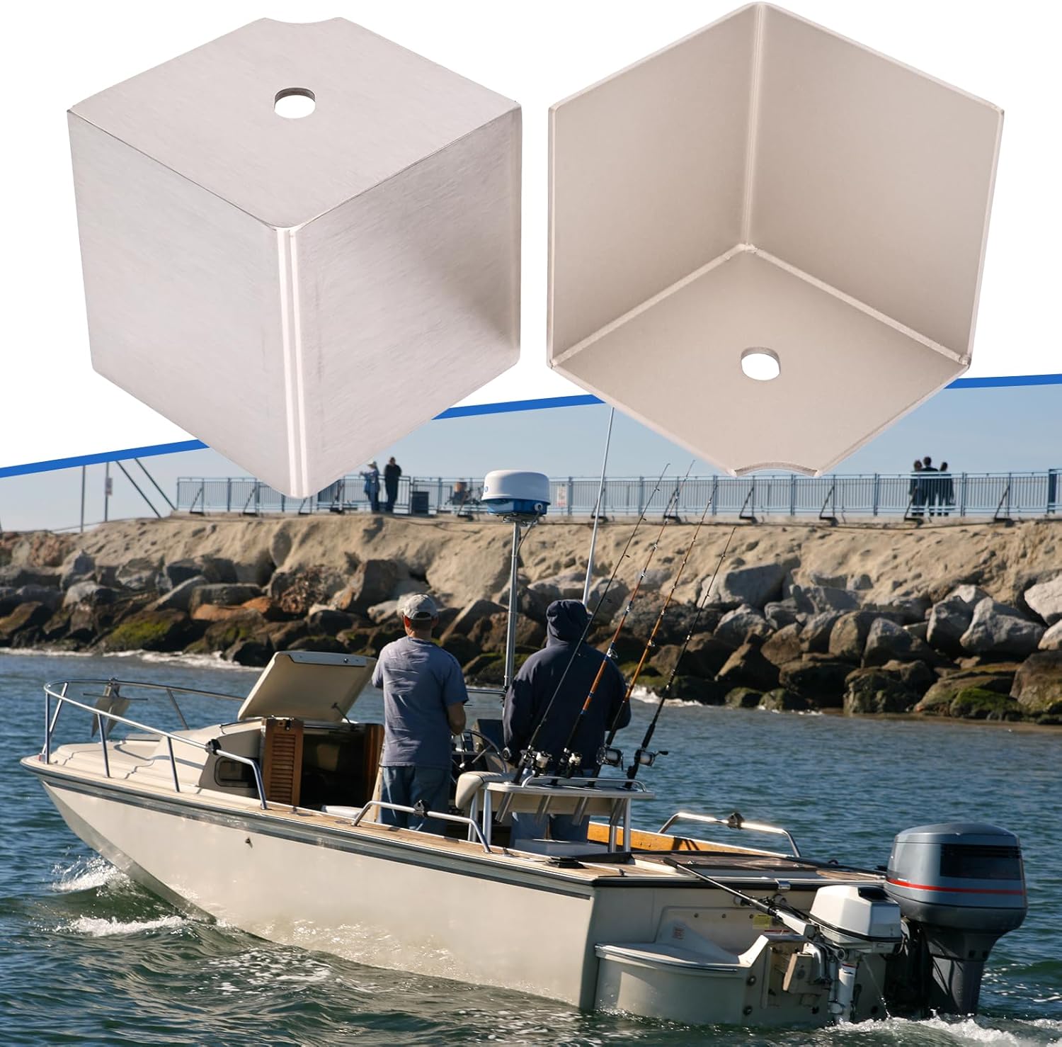 Amazon.com : foriy 4 Pack Pontoon Corner Caps Aluminum Corner Cap for ...