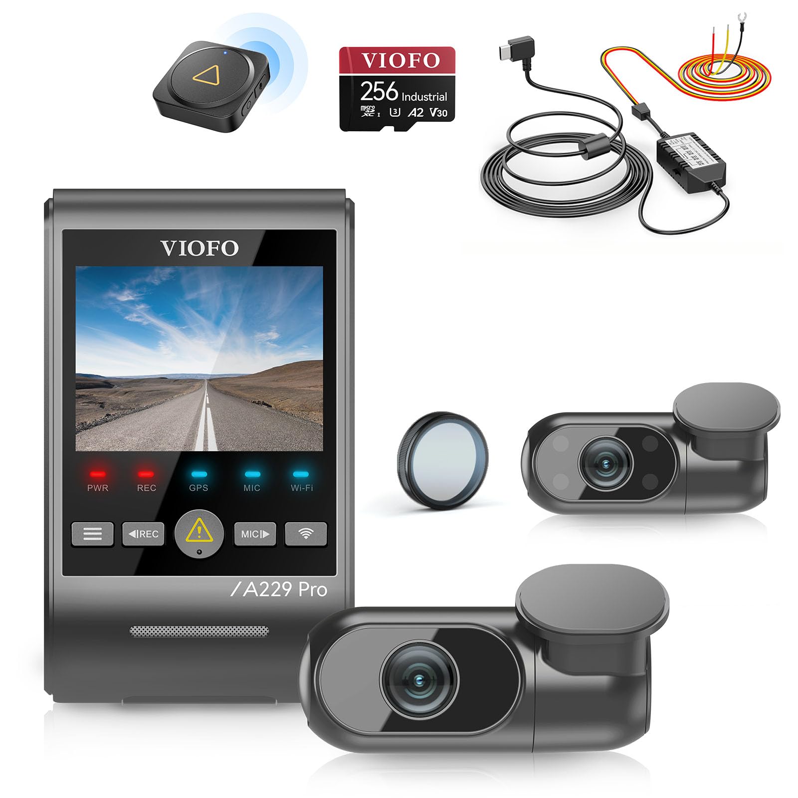Amazon.com: 【Bundle: VIOFO A229 Pro 3CH + 256GB Card + Remote Control ...
