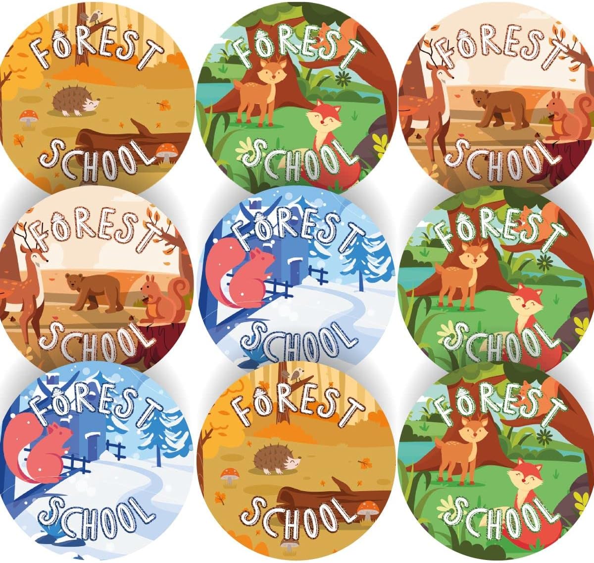 144 Forest School Adventure Camping Stickers - 30mm - Glossy Reward ...
