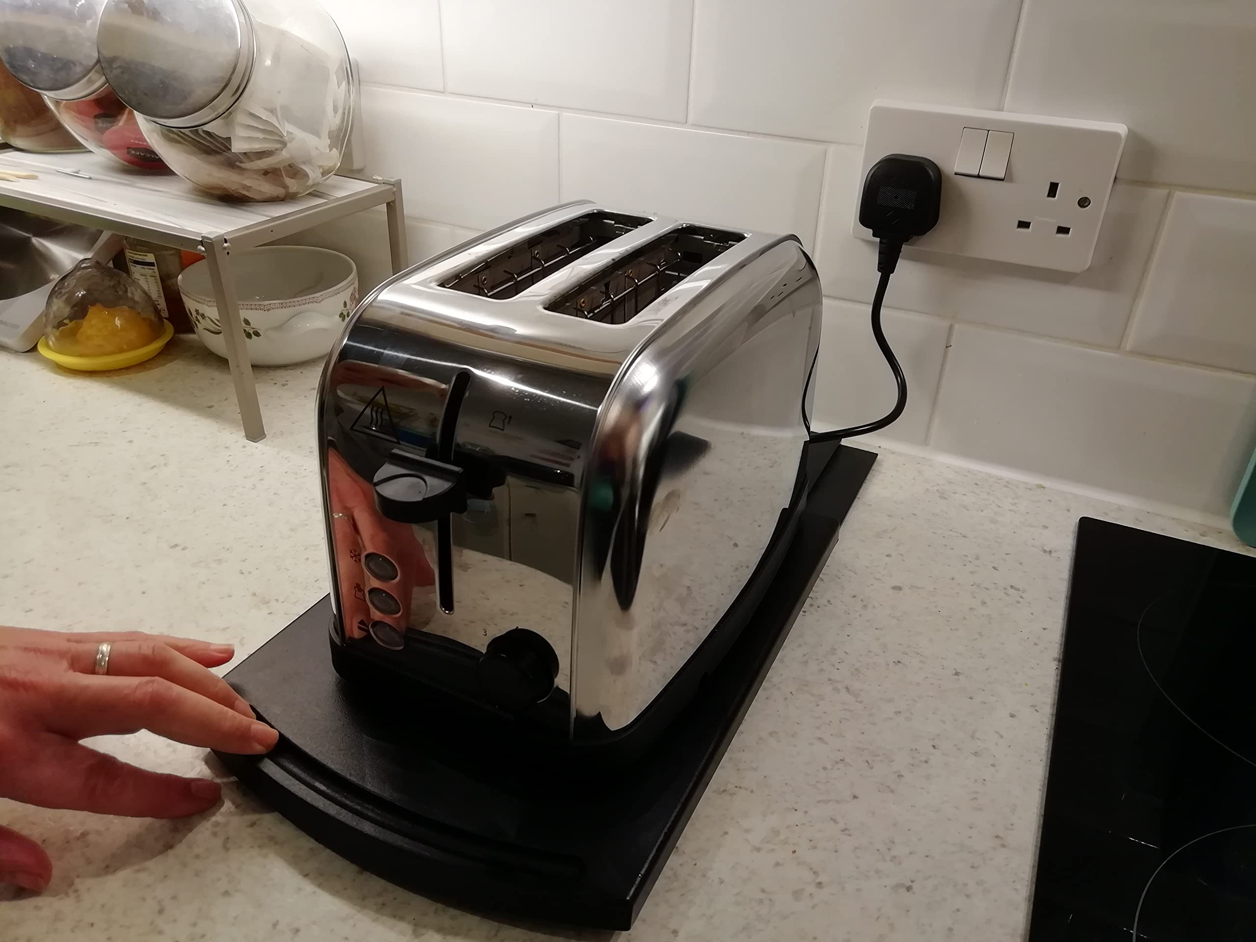 Poztiv Sliding Kitchen Counter Caddy (3 Pack). Made of Durable ABS ...