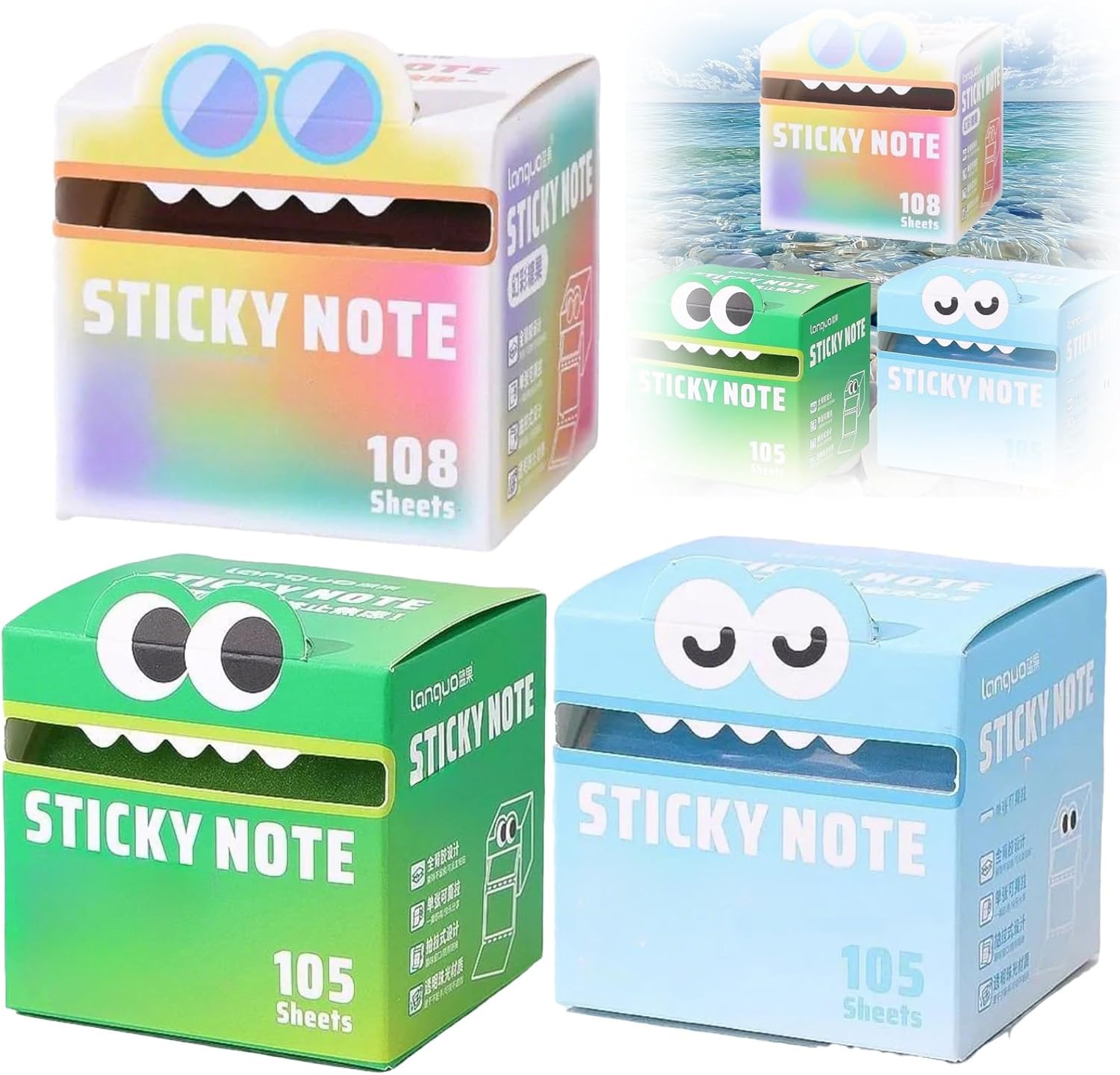 Amazon.com : Transparent Notes Random Stickers Pull-Out Distribution ...