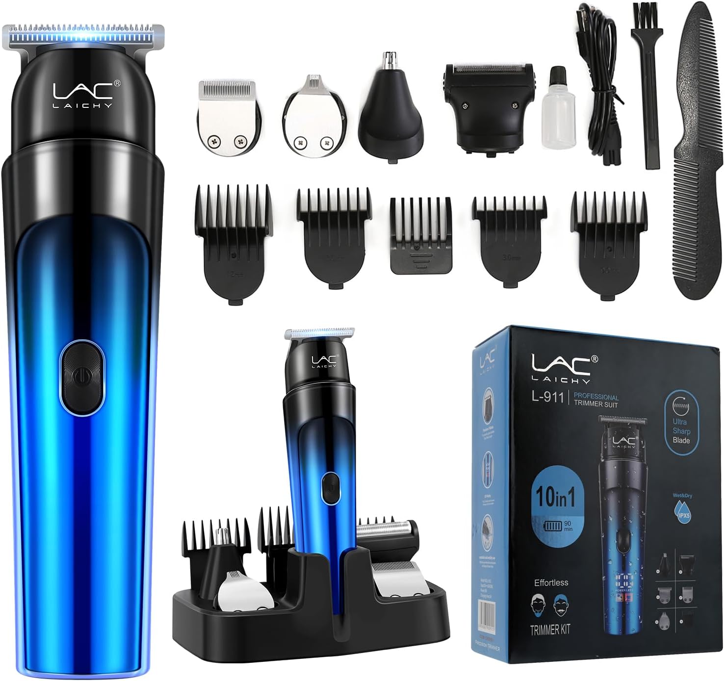 Amazon.com: LAC LAICHY Hair Trimmer Hair Clippers for Men HairTrimmer ...