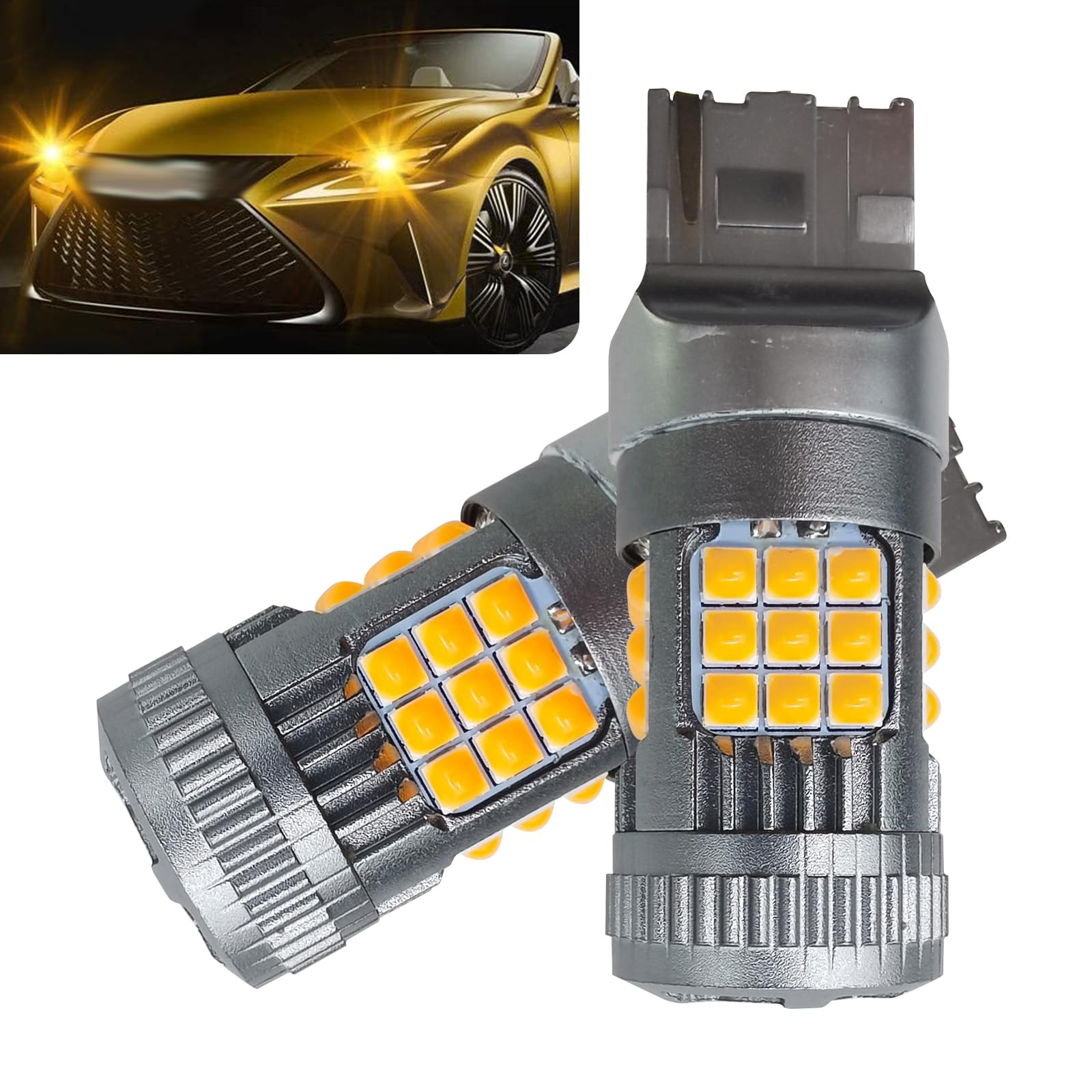 Amazon.com: Slykew 2 PCS 7440 T20 Car LED Turn Signal Lights Bulbs, 12V ...