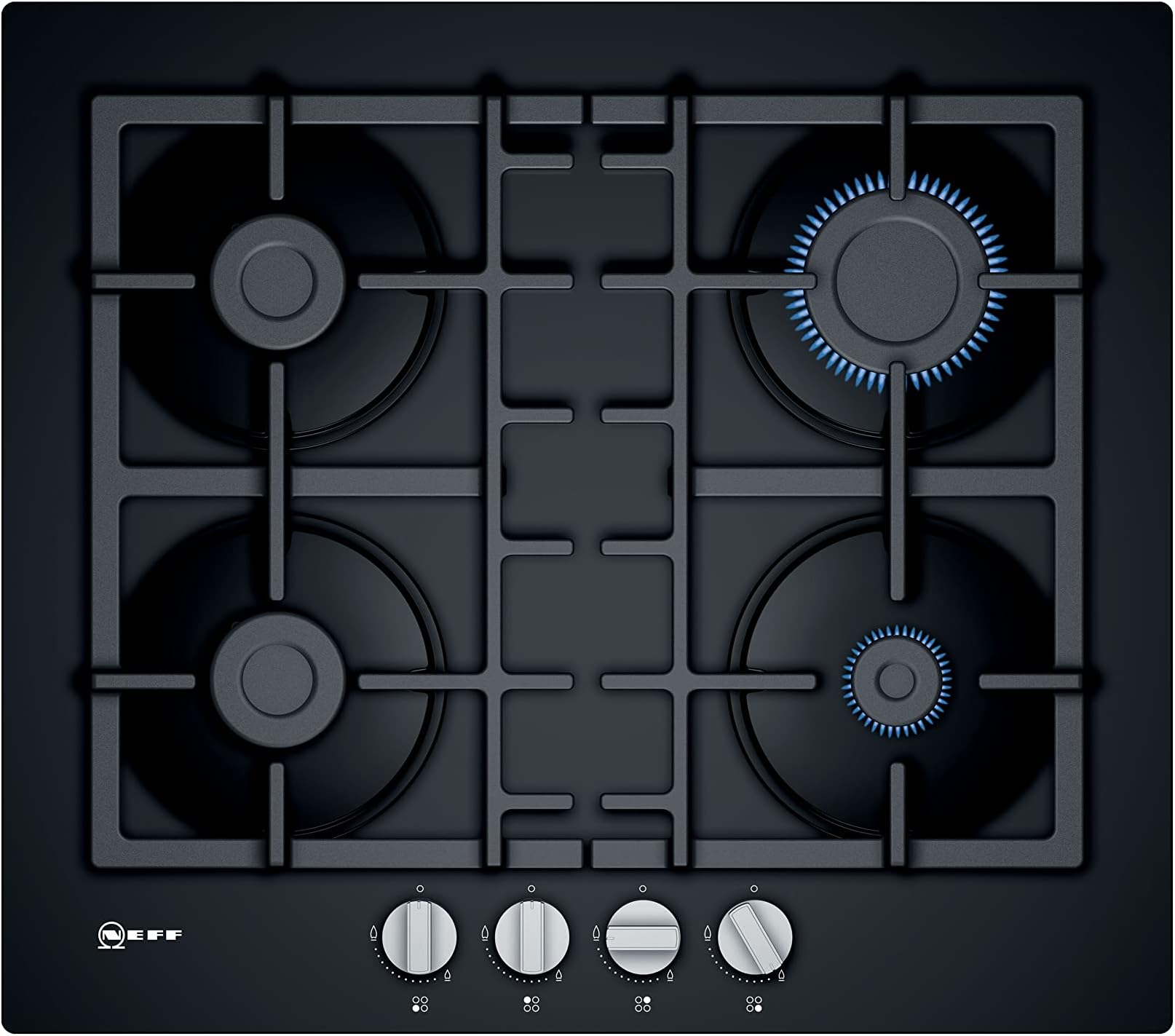 Neff N 50 T26CB49S0 Gas hob with Sword Dials and Cast Iron Pan Supports ...