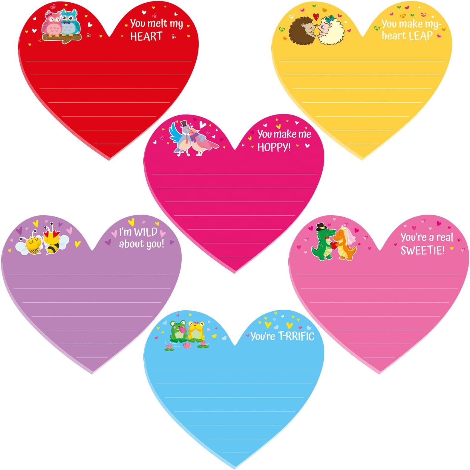 Amazon.com : 30 Sets 600 Sheets Valentines Day Sticky Notes for Kids ...