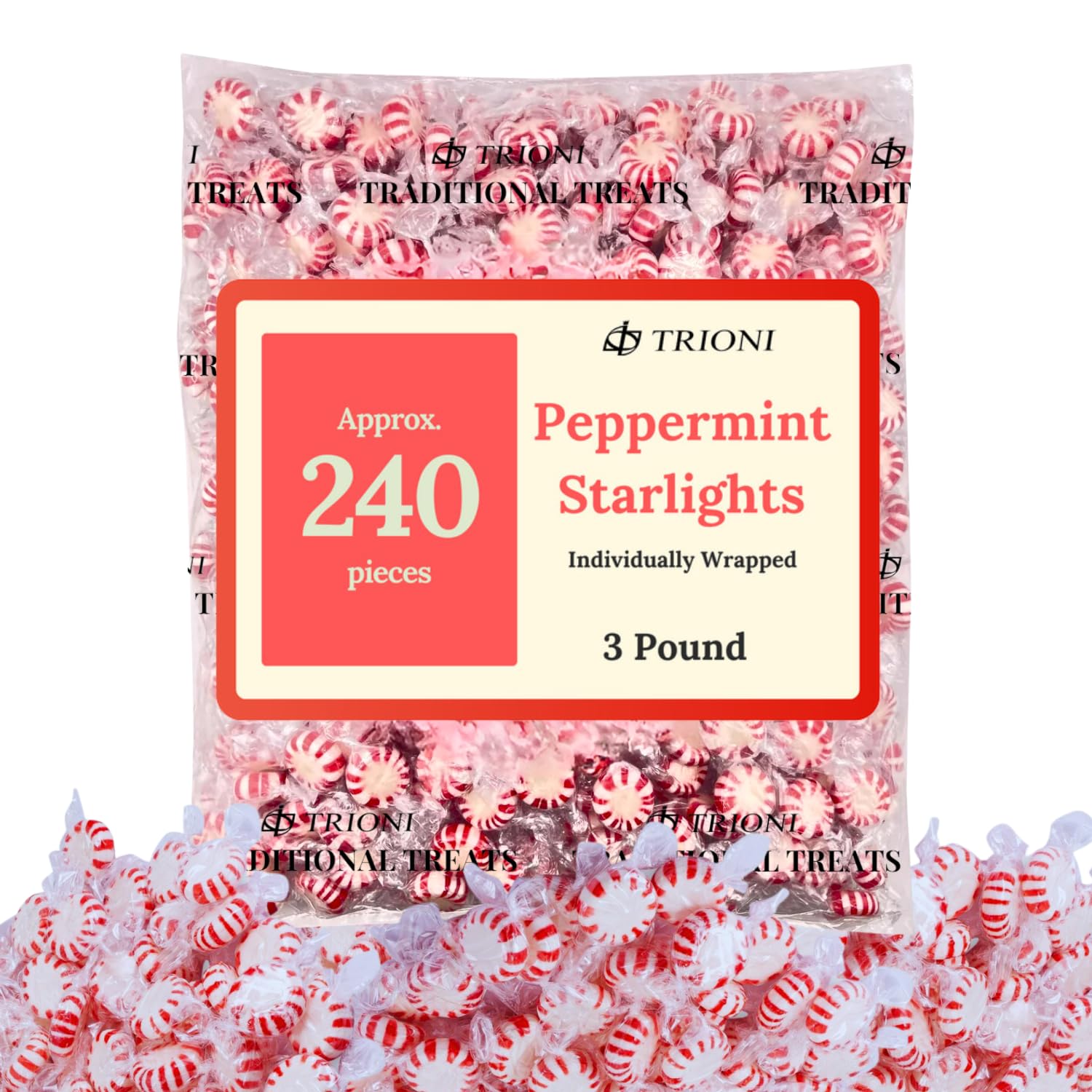 Amazon.com: Peppermint Candy - 3 Pound of Starlight Mints Peppermints ...