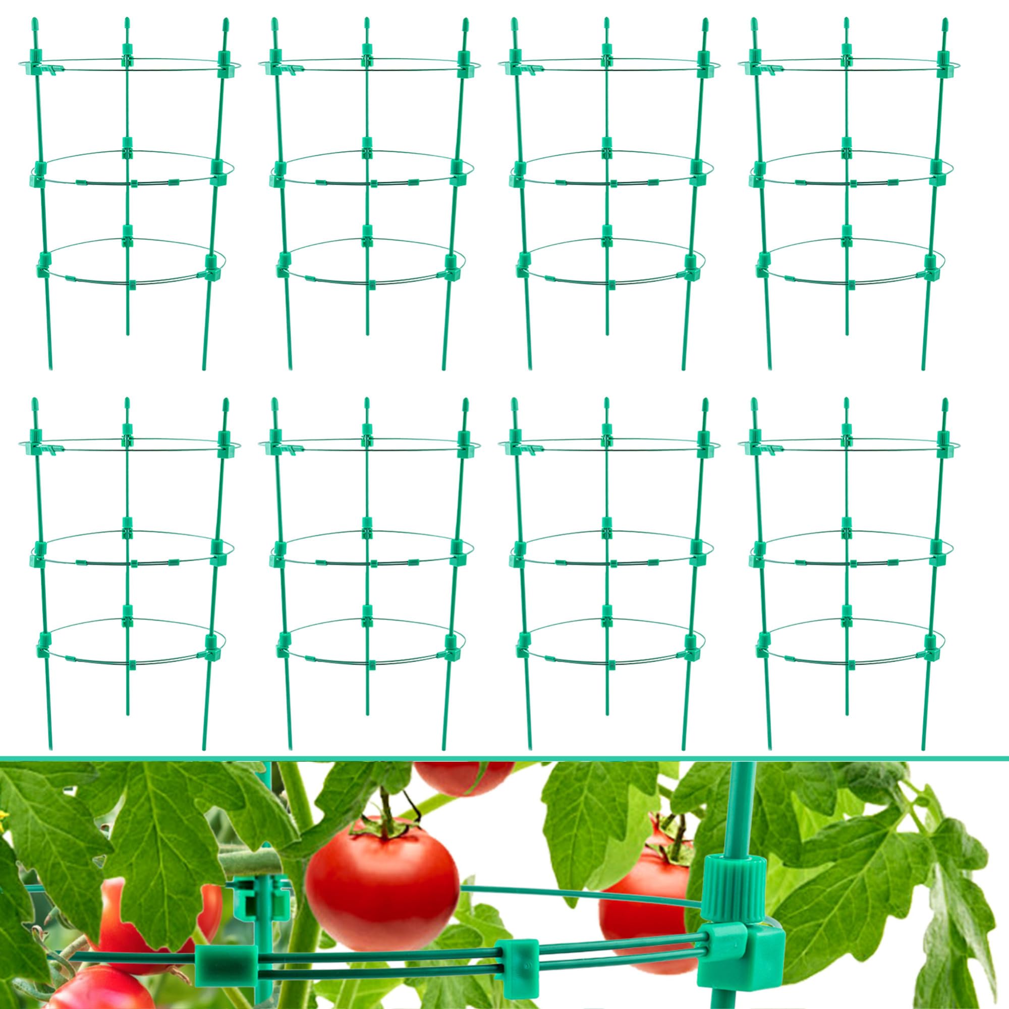 Snapklik.com : CJGQ Plant Support Tomato Cages For Garden, 8 Pack 18 ...