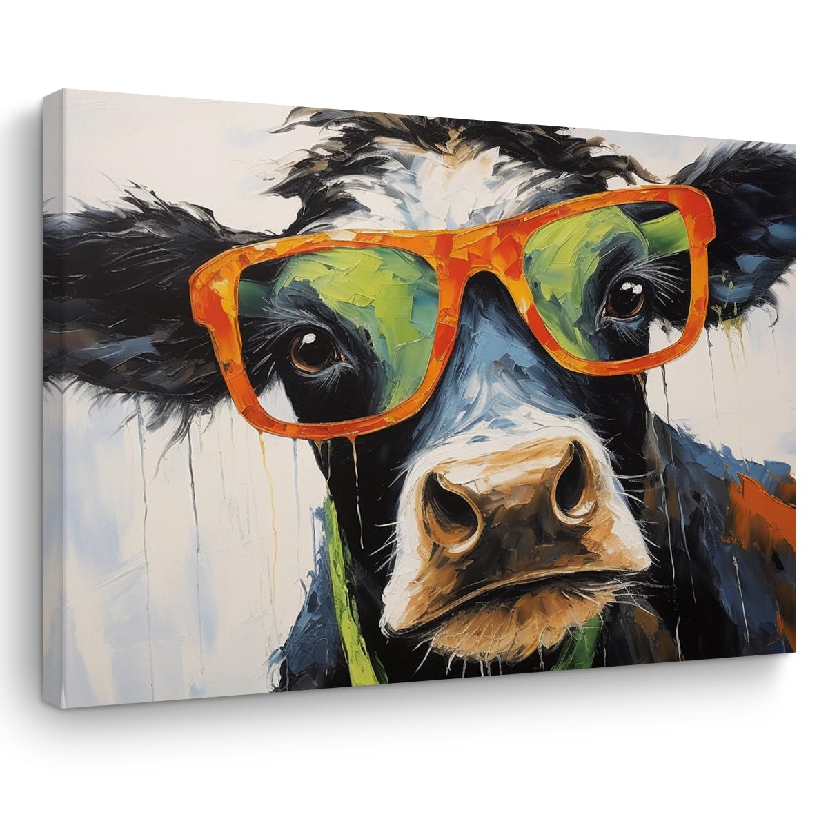 Amazon.com: TBT Happy Cow Decor Cow Gifts Canvas Wall Art Wall Decor ...
