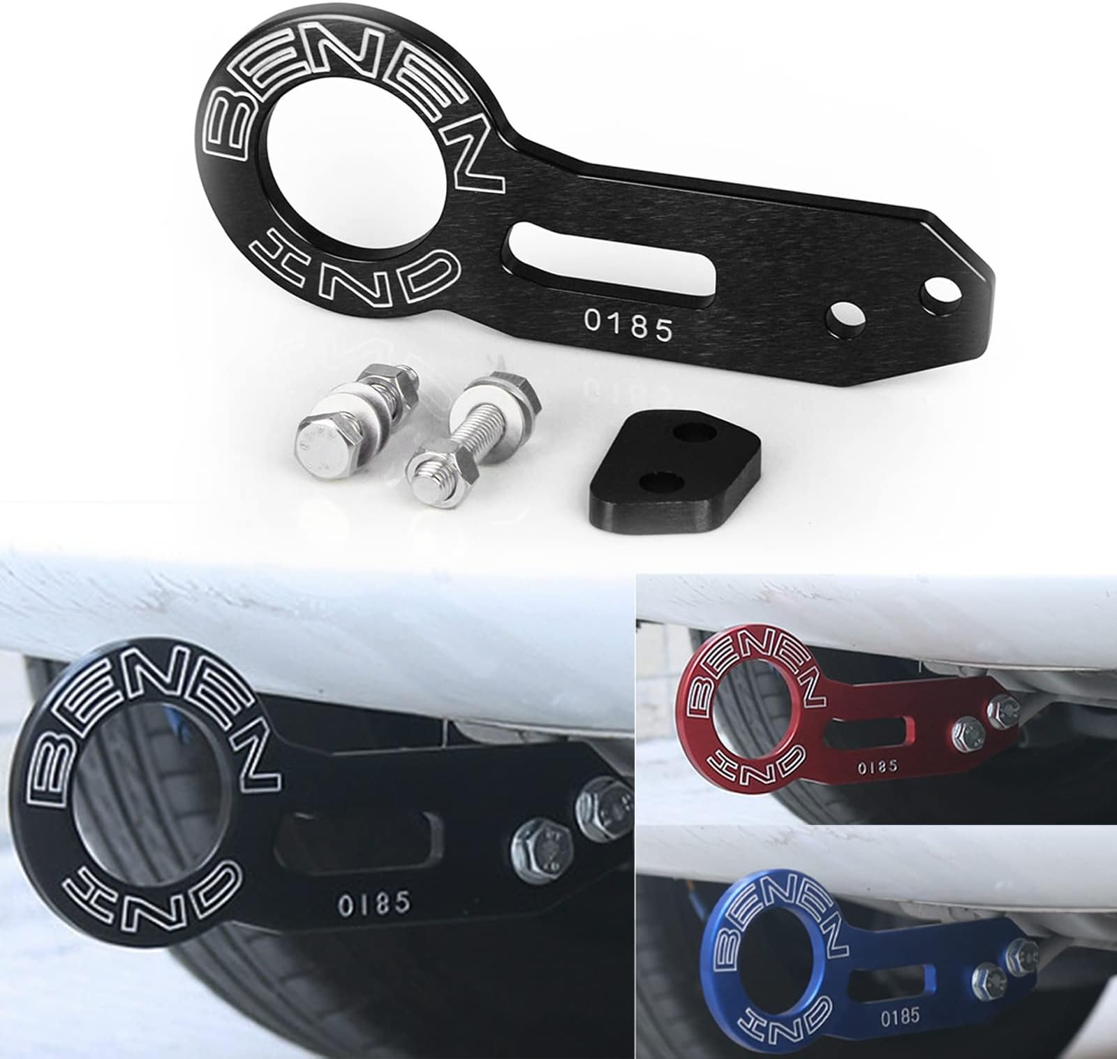 Amazon.com: JERBOR Aluminum Alloy Rear Tow Towing Hook for Universal ...