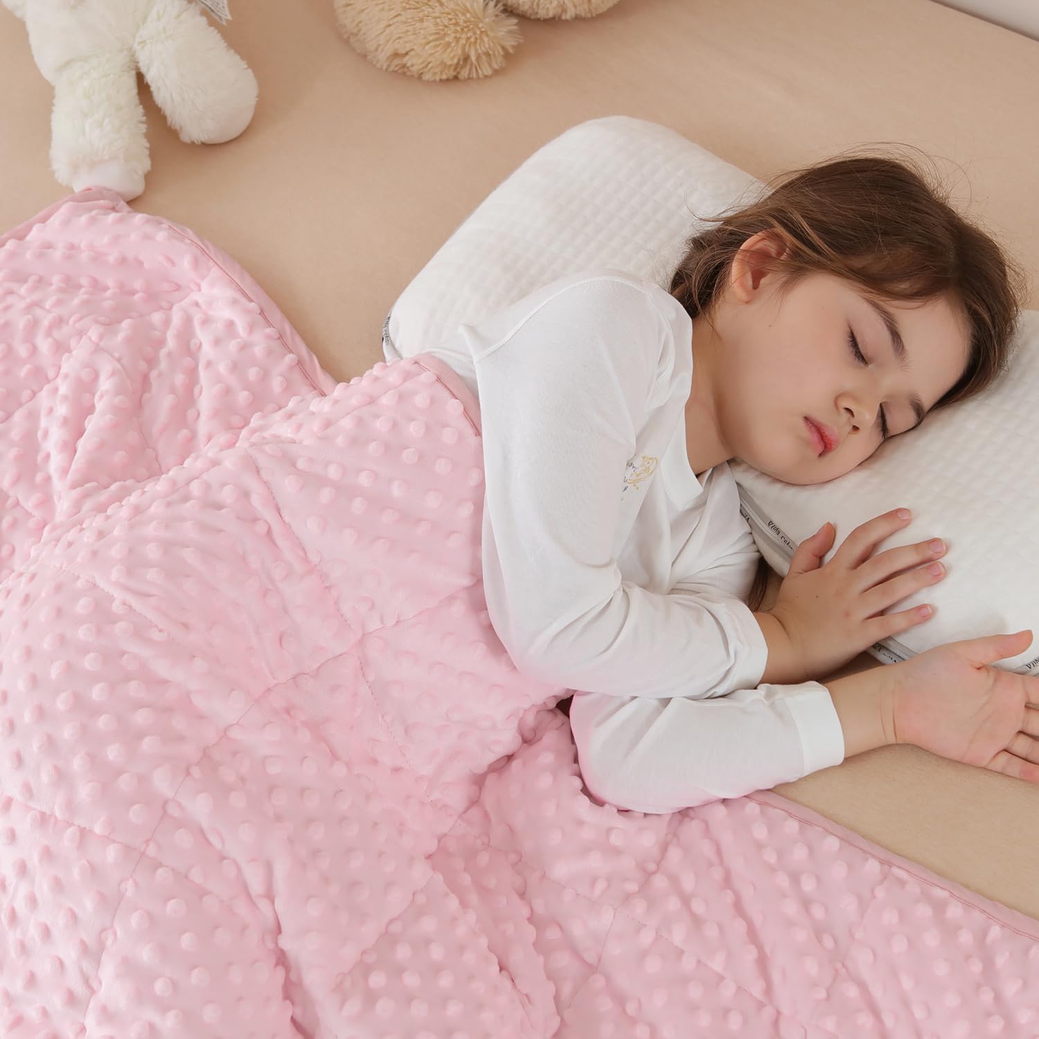 Amazon.com: Sivio Weighted Blanket, Minky Dots Weighted Blanket,Soft ...