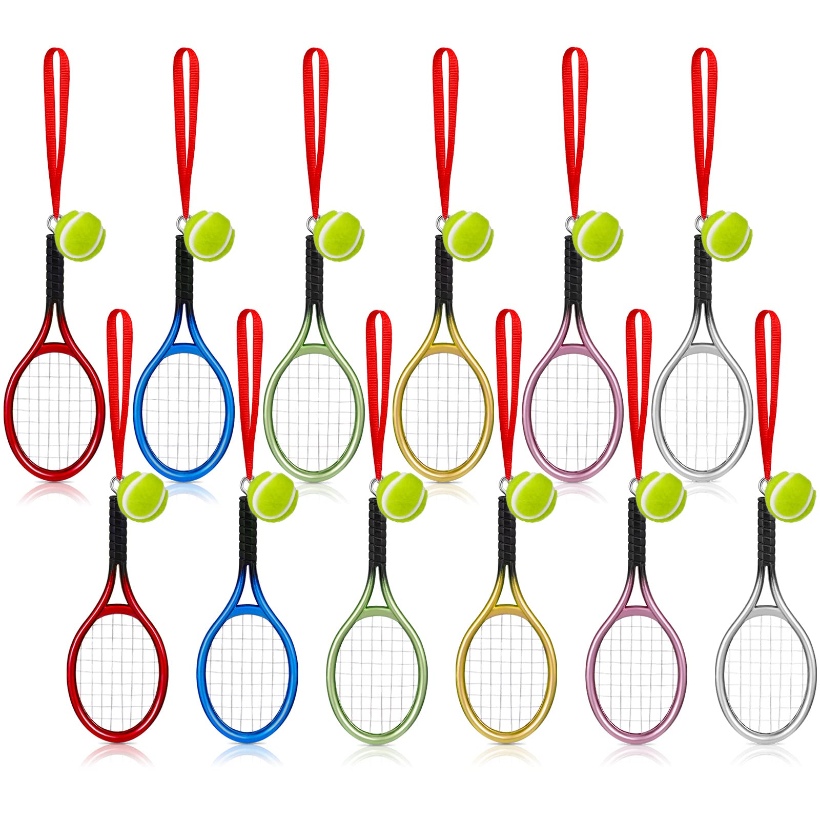 Amazon.com: Tennis Racket with Ball Christmas Ornaments Tennis Ball ...