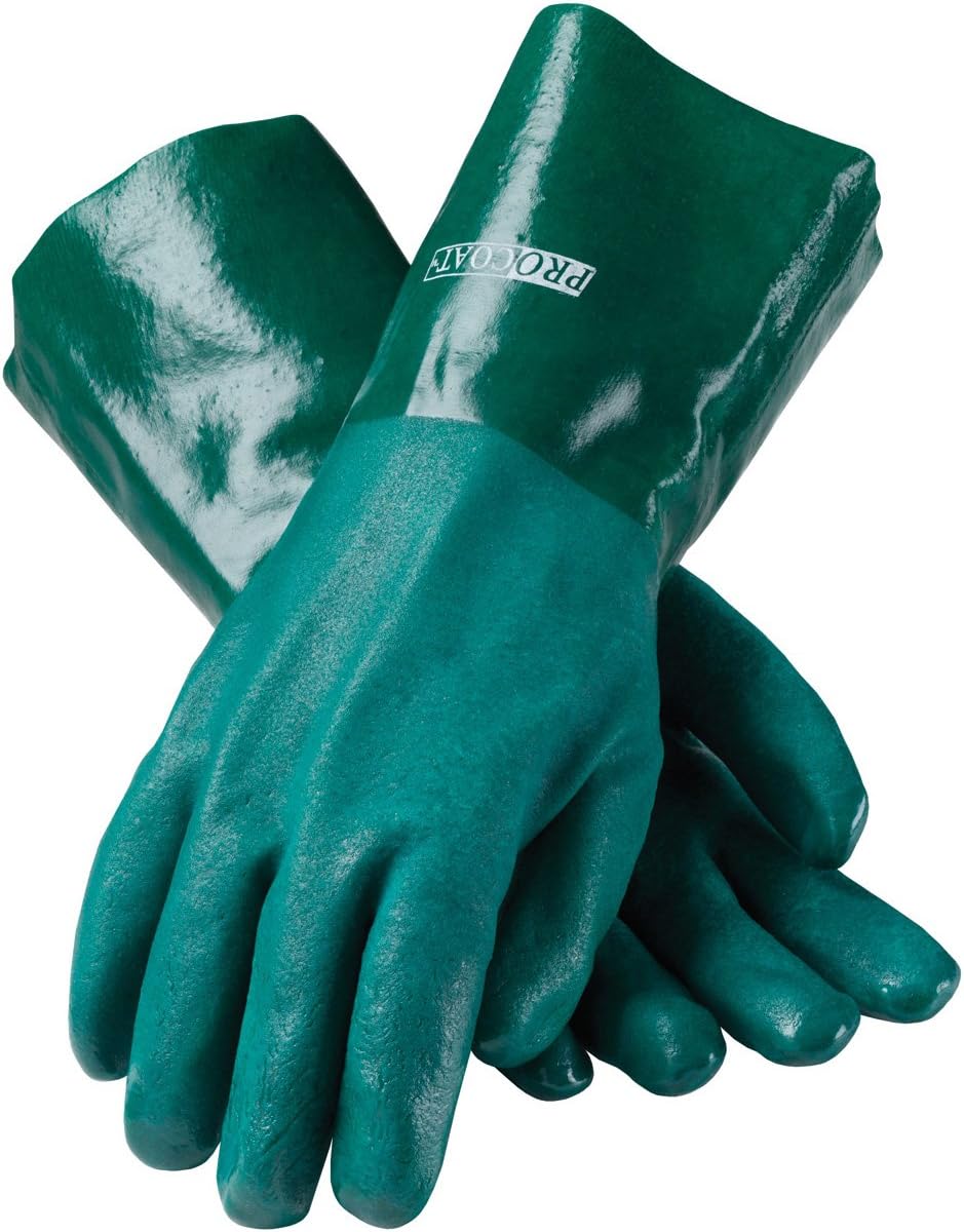 ProCoat 58-8035DD PVC Dipped Glove with Jersey Liner and Rough Acid ...