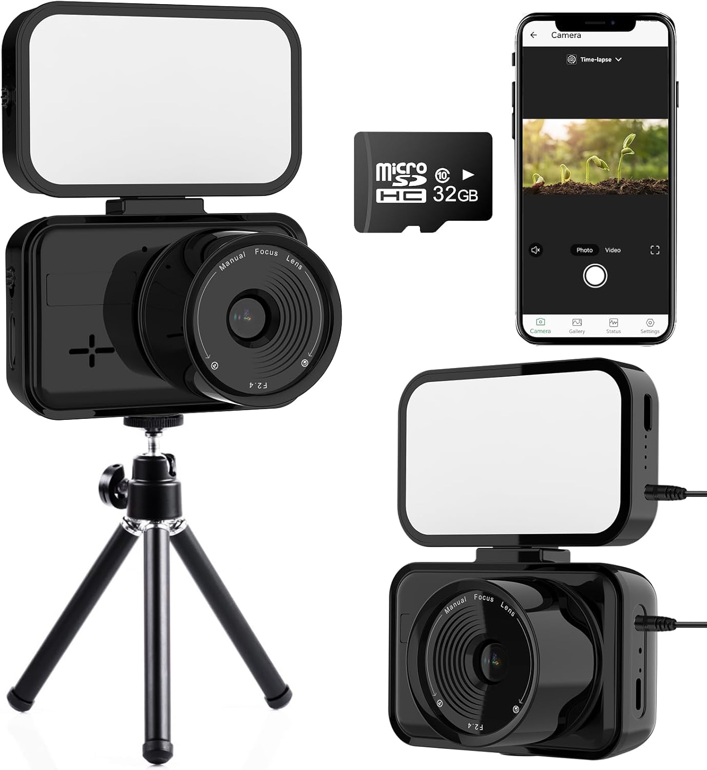 Amazon.com : FUVISION Time Lapse Camera 32GB Wi-Fi App Control,Capture ...