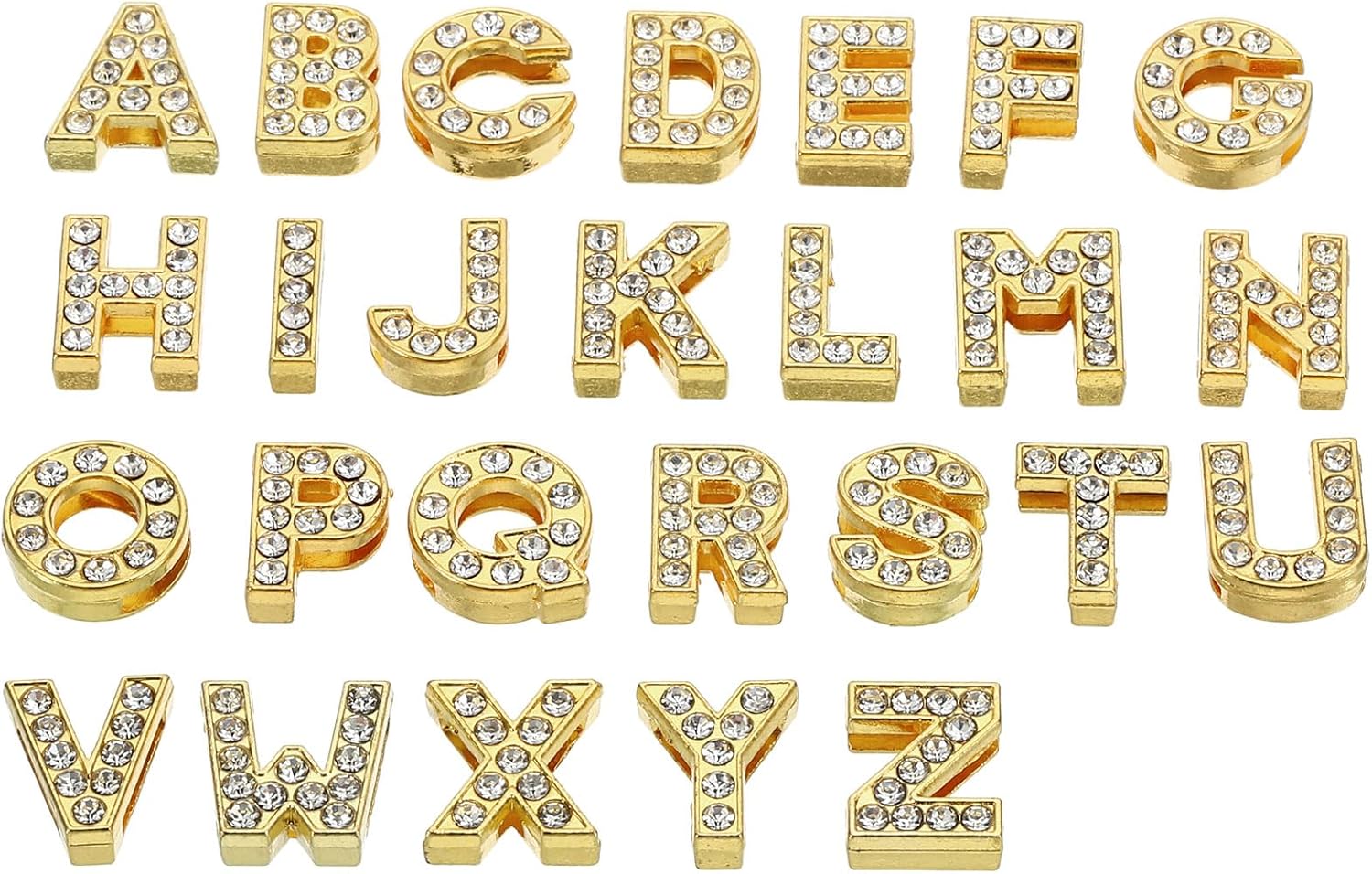 Amazon.com: PATIKIL 12 mm Rhinestone Letters Charm Crystal Alphabet ...