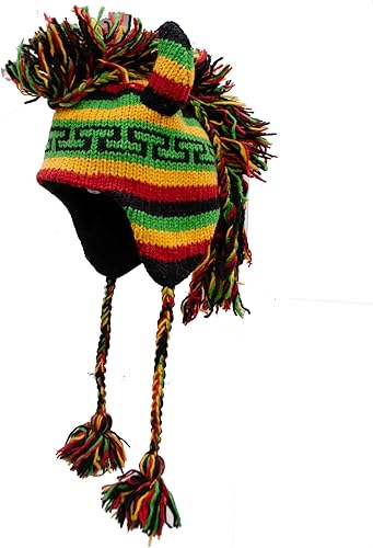 Rasta Mohawk Hat Handmade in Nepal Mohawk Winter Beanie Hippie Boho ...