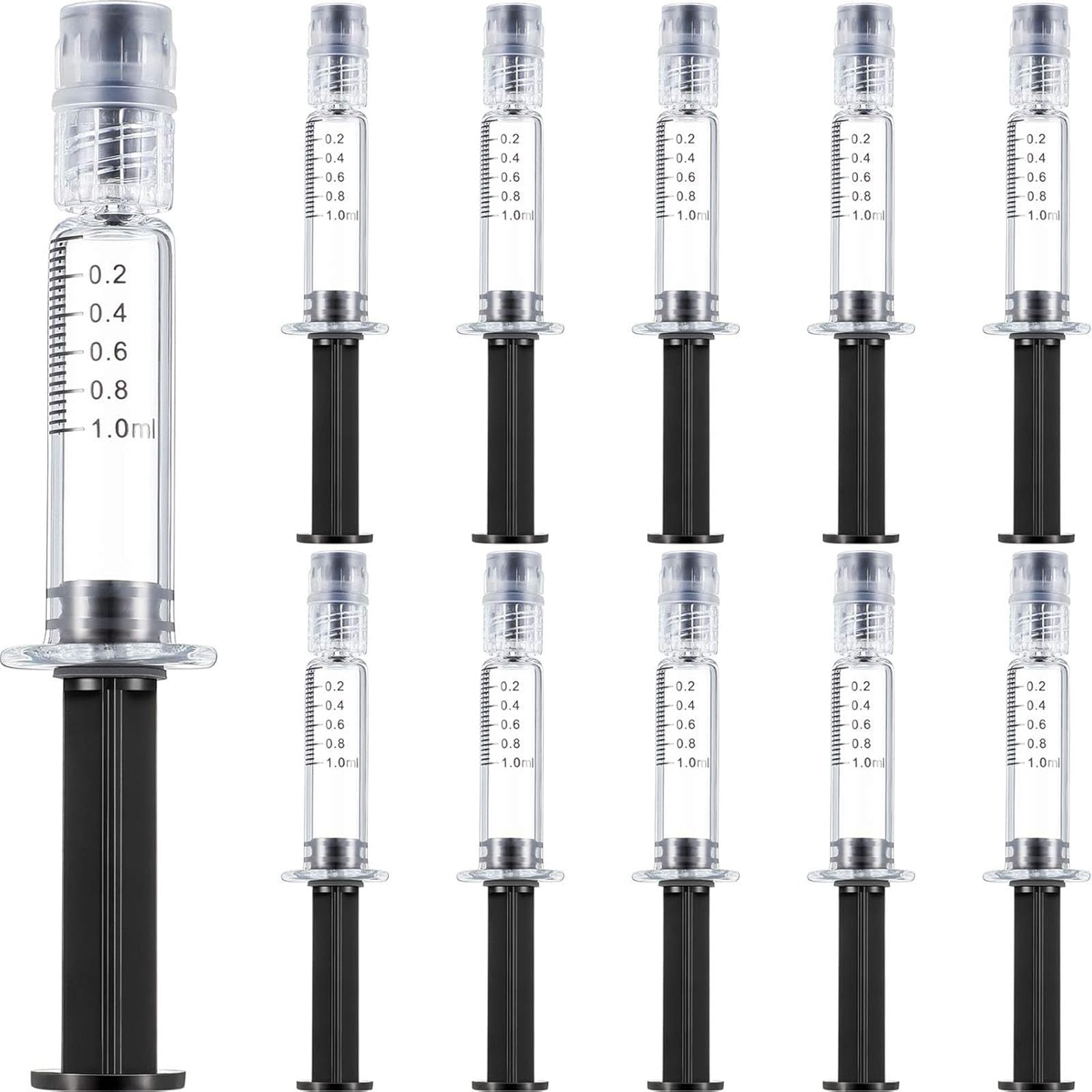 Amazon.com: Glass Syringe With Metal Plunger - 1ml Borosilicate Luer ...