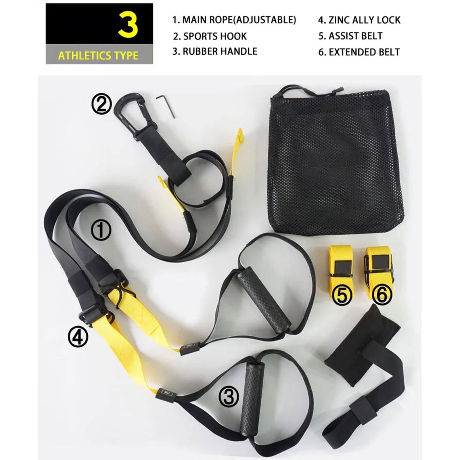 Snapklik.com : Adjustable Suspension Trainer Kit, Resistance Training ...