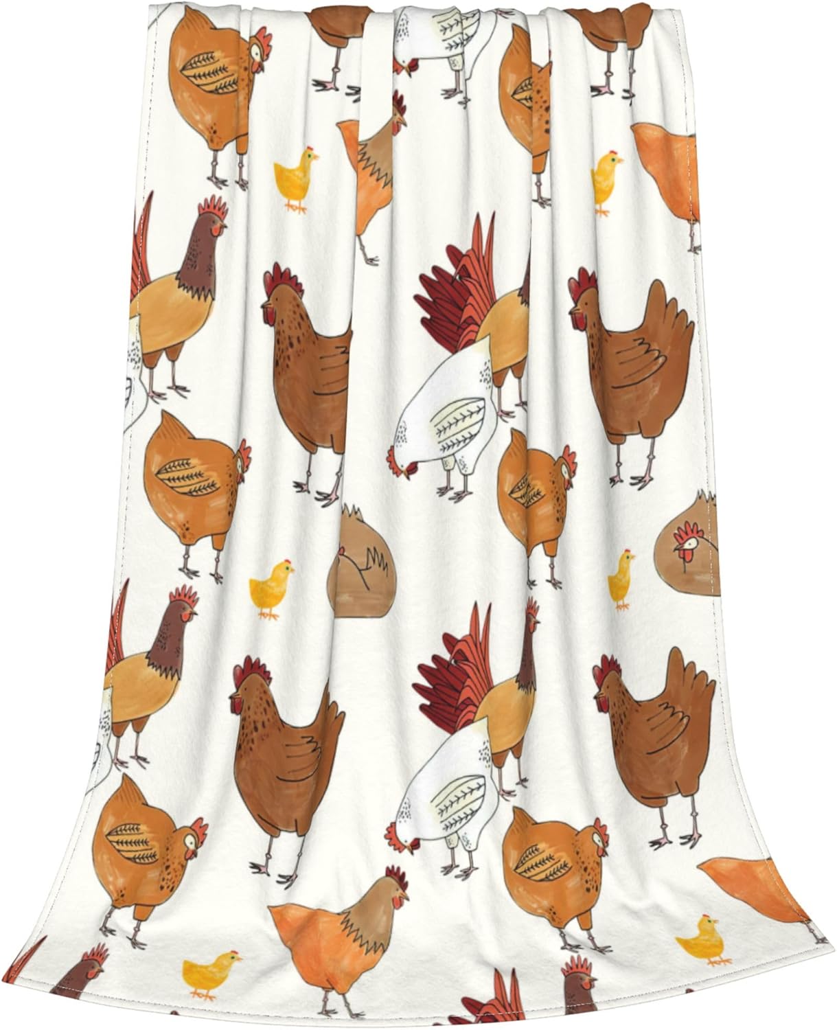 Amazon.com: Funny Chicken Flannel Blanket, Fuzzy Anti-Pilling Funny ...