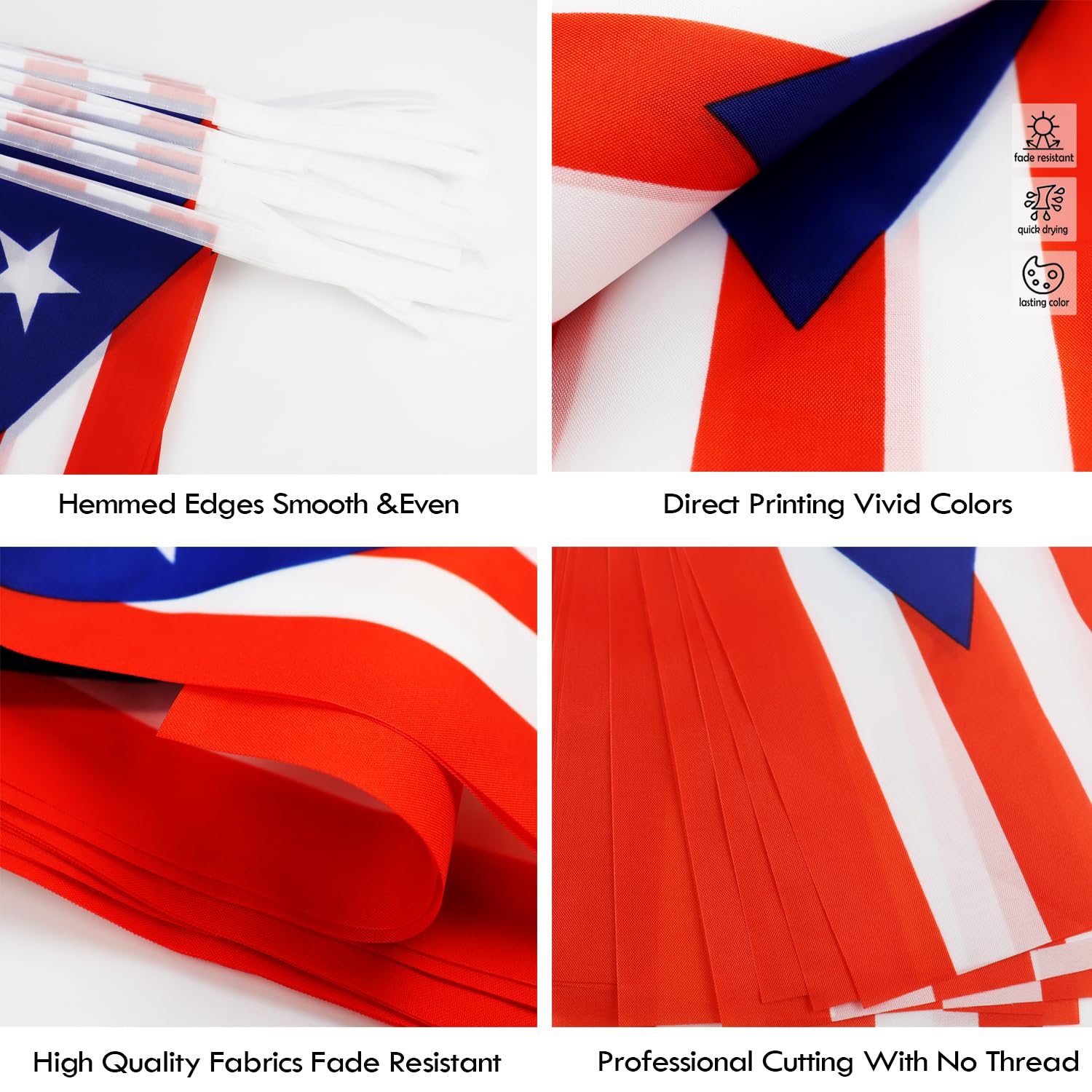 Platero Y Tu Juego De Banderas De Escritorio De Lujo De Puerto Rico De ...