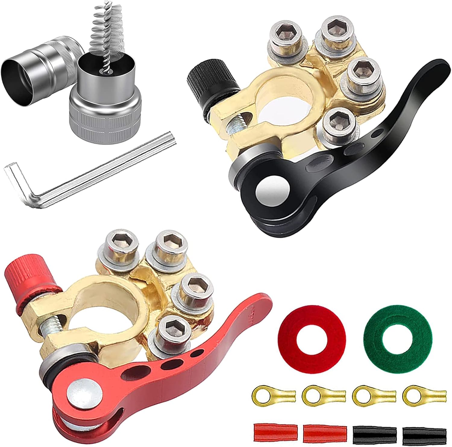 Amazon.com: 14PCS Battery Terminal Connectors kit, Copper Car Battery ...