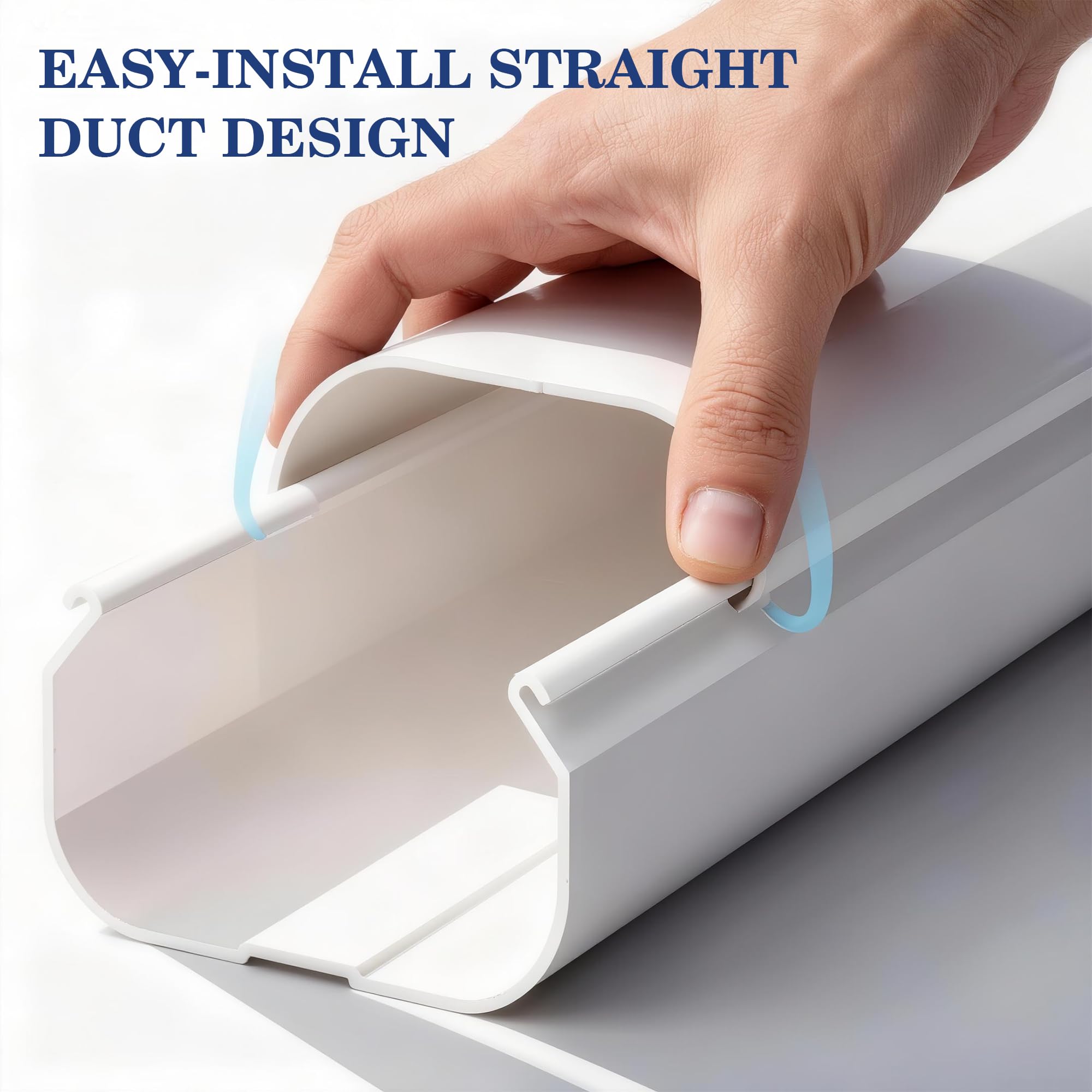 Snapklik.com : 25Ft Mini Split Line Set Cover 4" PVC Line Cover Kit For ...