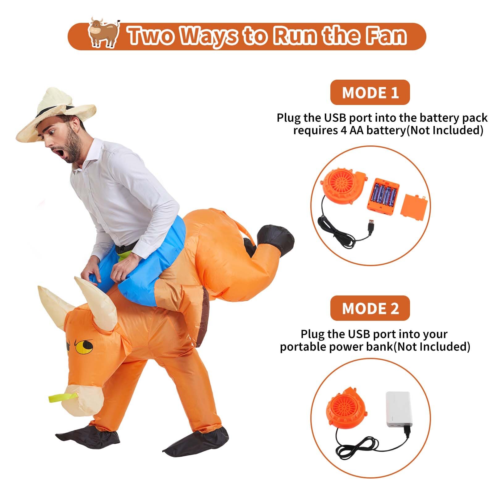 Snapklik.com : Inflatable Bull Costume For Adults Bull Inflatable ...