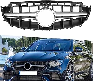 Amazon.com: Front Grille Bumper Grill compatible with 2017 2018 2019 2020 Mercedes Benz E Class ...