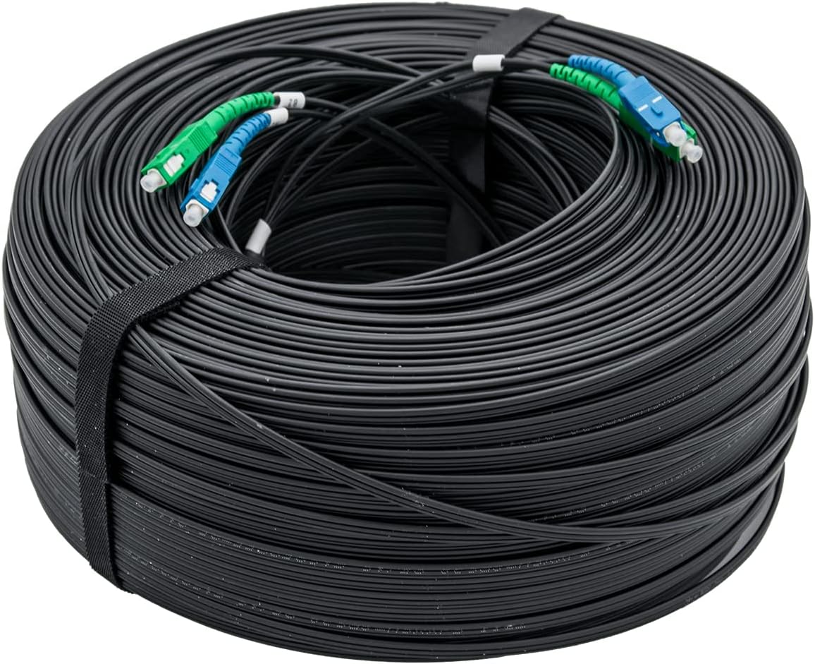 10Gtek FTTH Cable Single Fiber Indoor/Outdoor Optical Fiber Drop Cable ...
