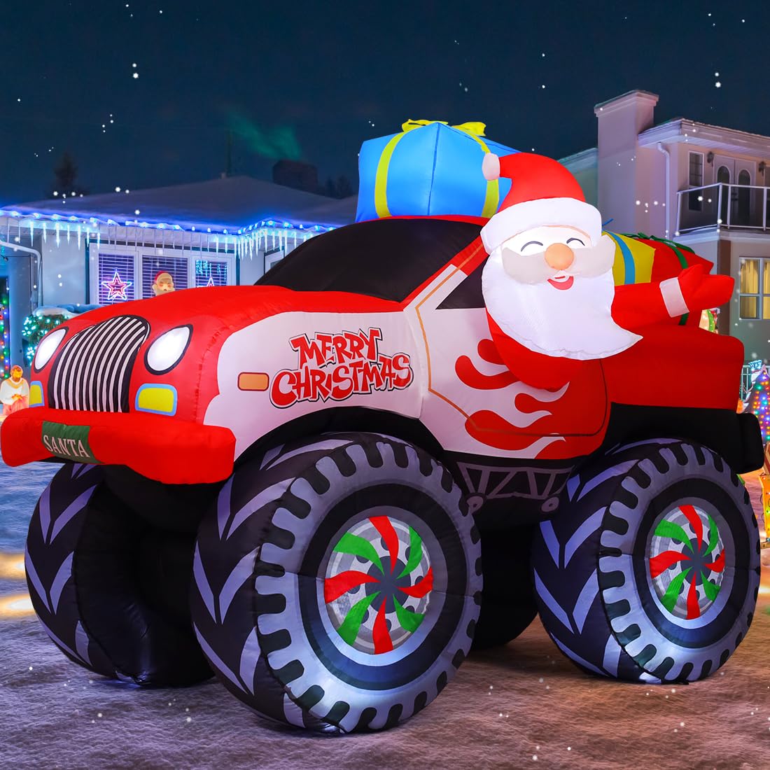 Amazon.com: COMIN 7.5 FT Length Christmas Inflatables Truck Outdoor ...