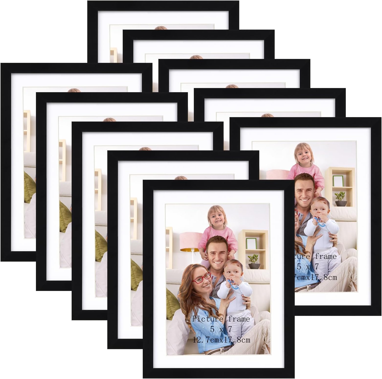 Amazon.com - Fixwal 6x8 Picture Frame, Set of 12, Black PVC Photo ...